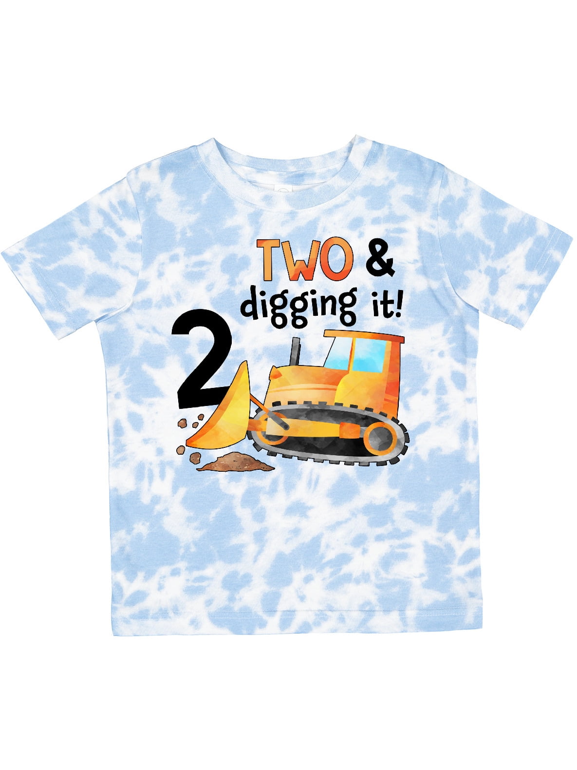 Inktastic Two and Digging It Bulldozer 2nd Birthday Boys or Girls ...