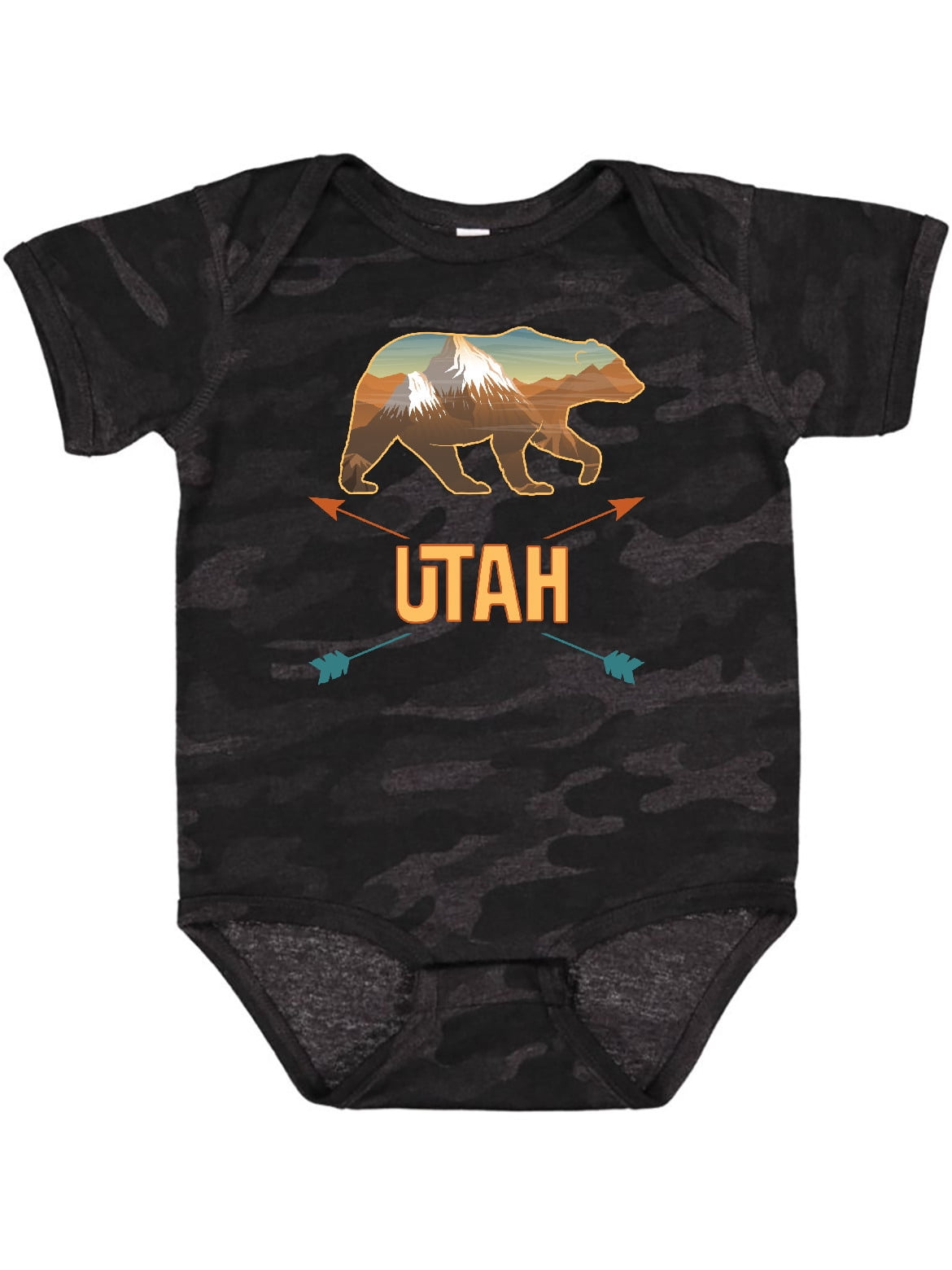 Inktastic Utah Vacation Bear Silhouette Boys or Girls Baby Bodysuit ...