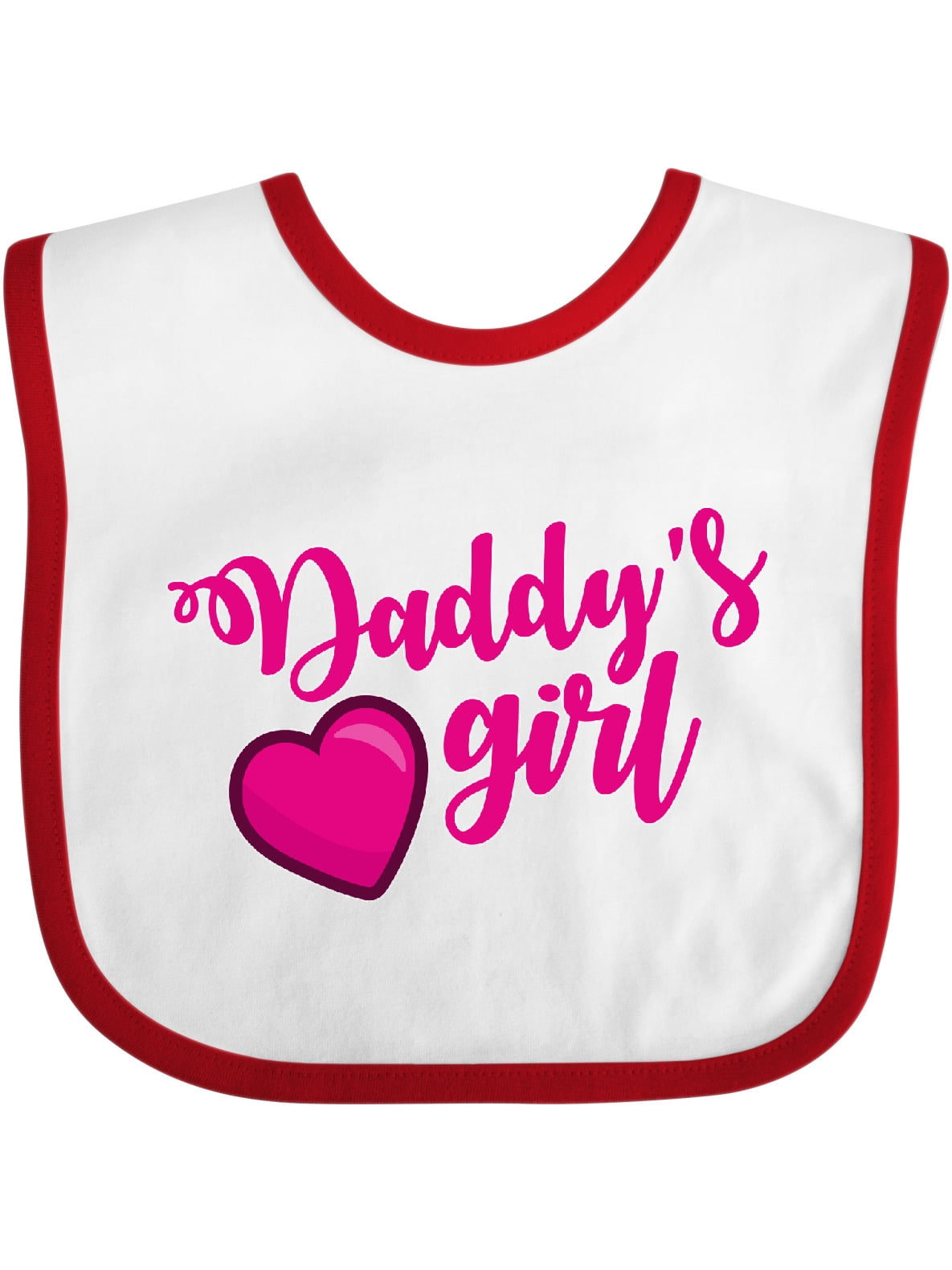 Inktastic Valentine's Day Daddy's Girl with Heart Girls Baby Bib ...