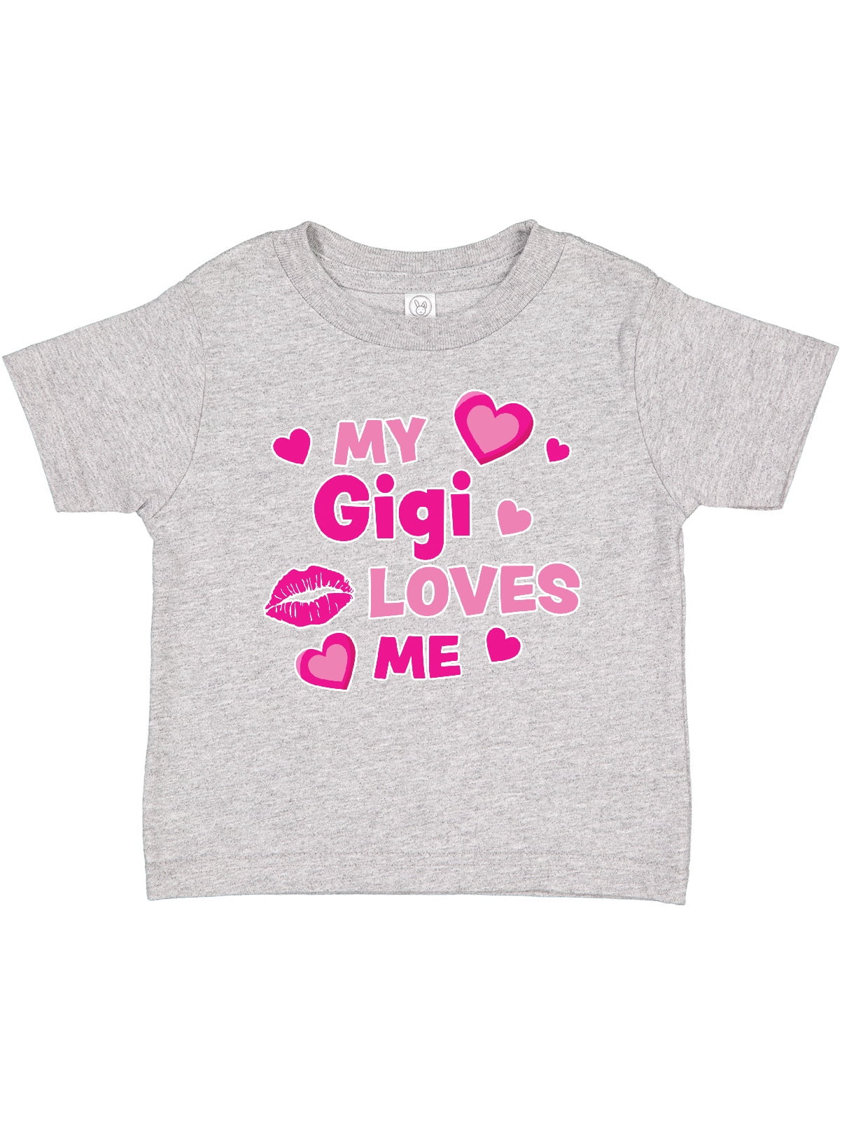 Inktastic Valentine's Day My Gigi Loves Me Hearts and Lips Boys or Girls Baby T-Shirt - Walmart.com