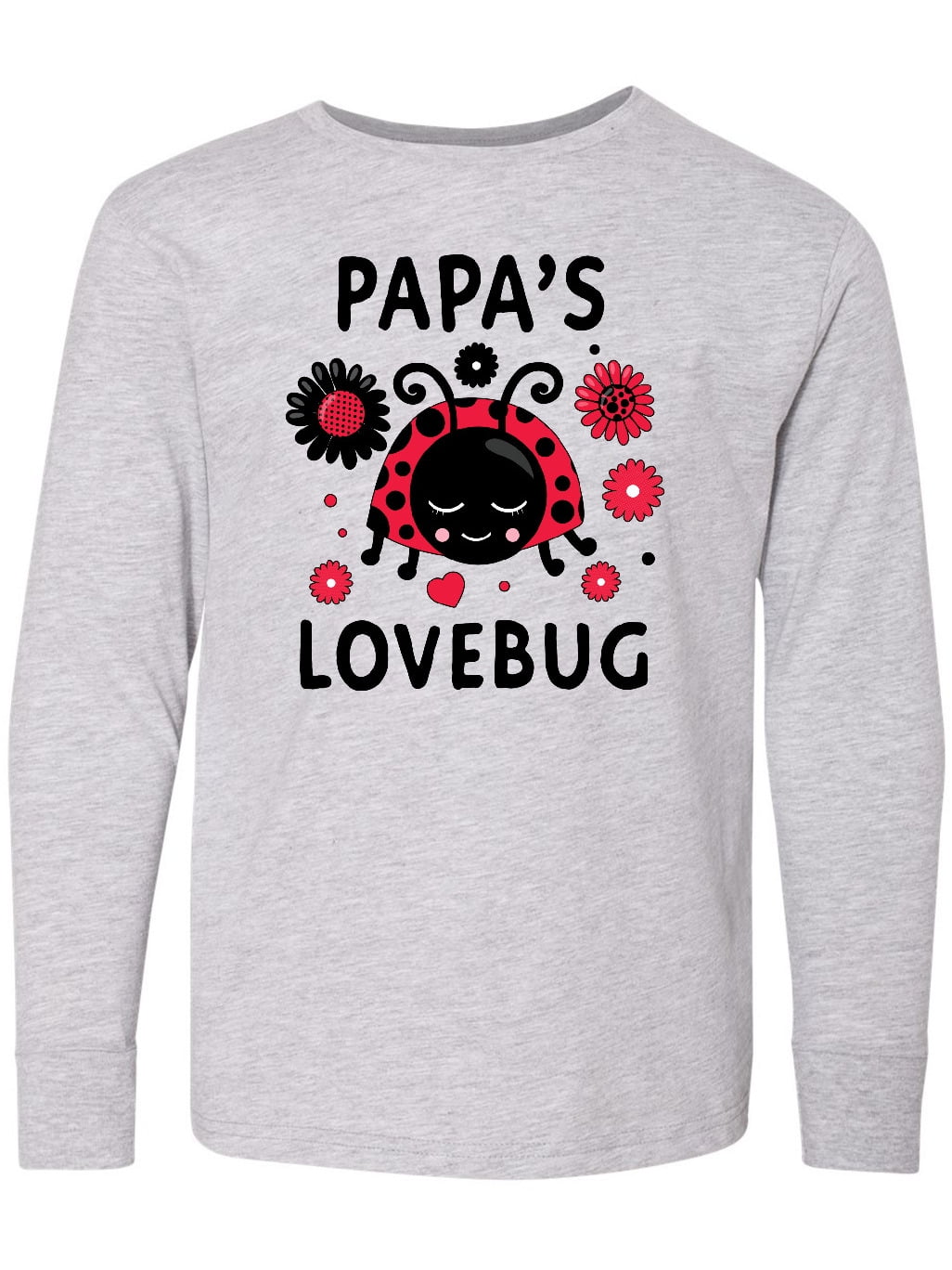 Inktastic Valentine's Day Papa's Lovebug Long Sleeve Youth T-Shirt - Walmart.com