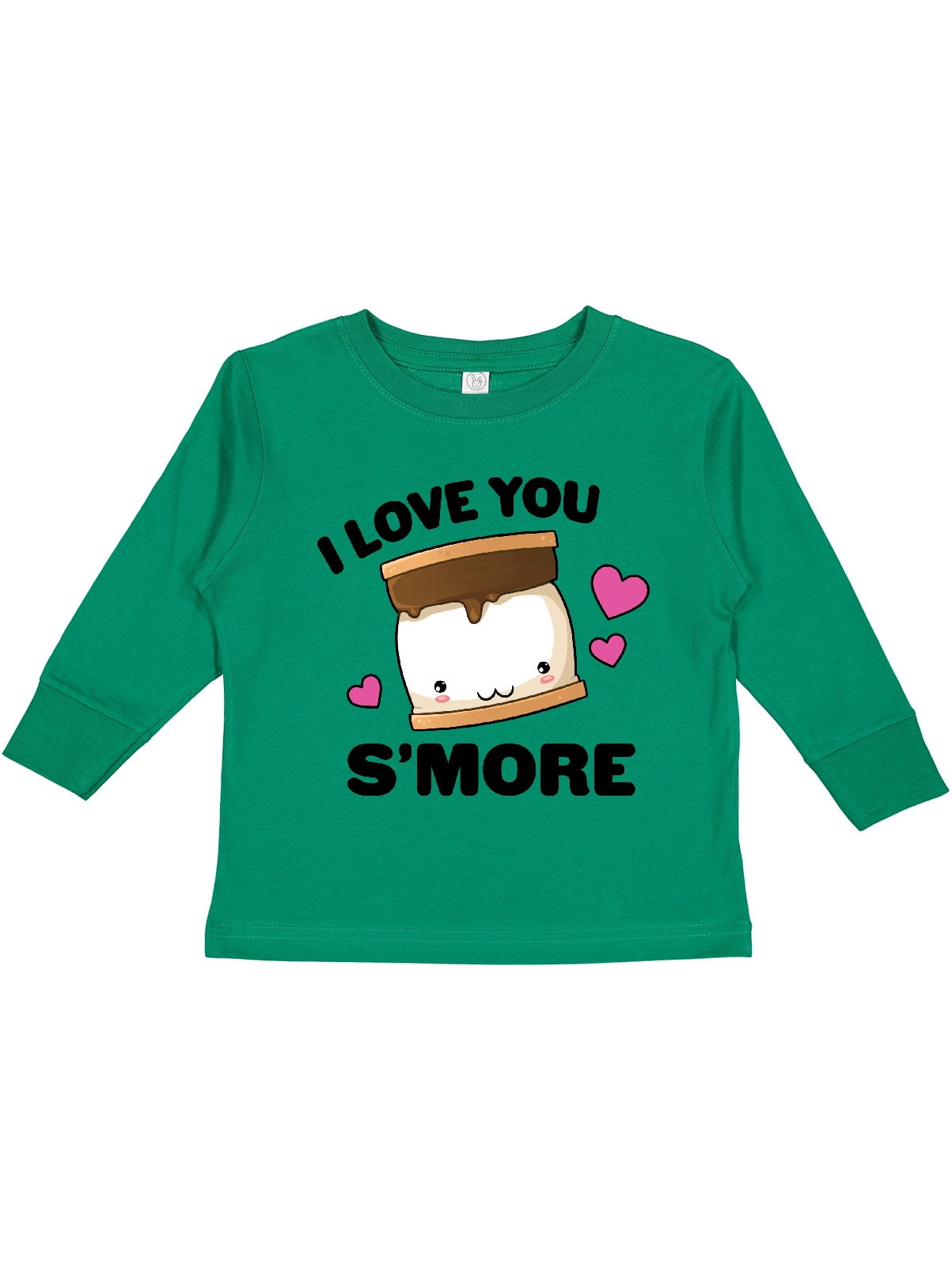 Inktastic Valentines Day I Love You S'more with Pink Hearts Boys or Girls Long Sleeve Toddler T ...