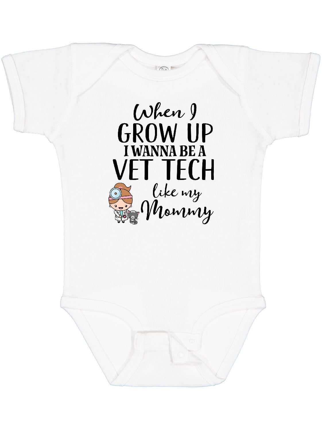 Inktastic Vet Tech Mom Veterinary Technician Girls Baby Bodysuit ...