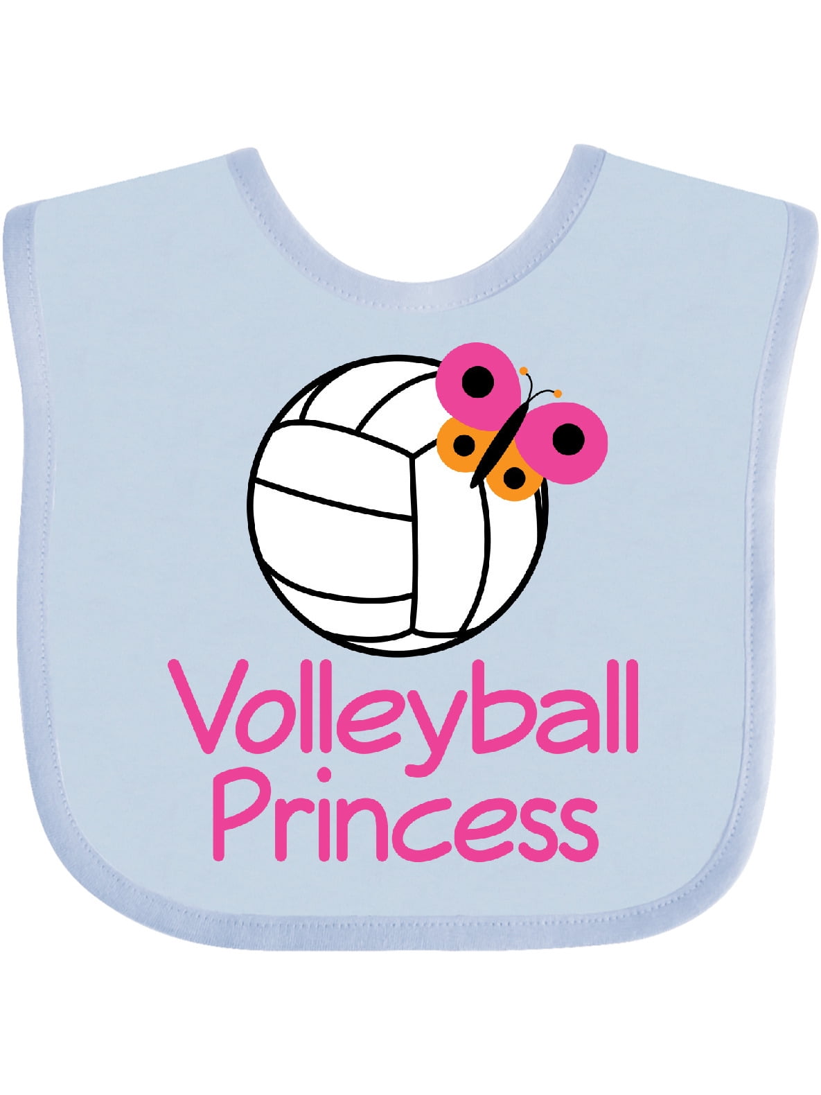 Inktastic Volleyball Butterfly Princess Girls Baby Bib - Walmart.com