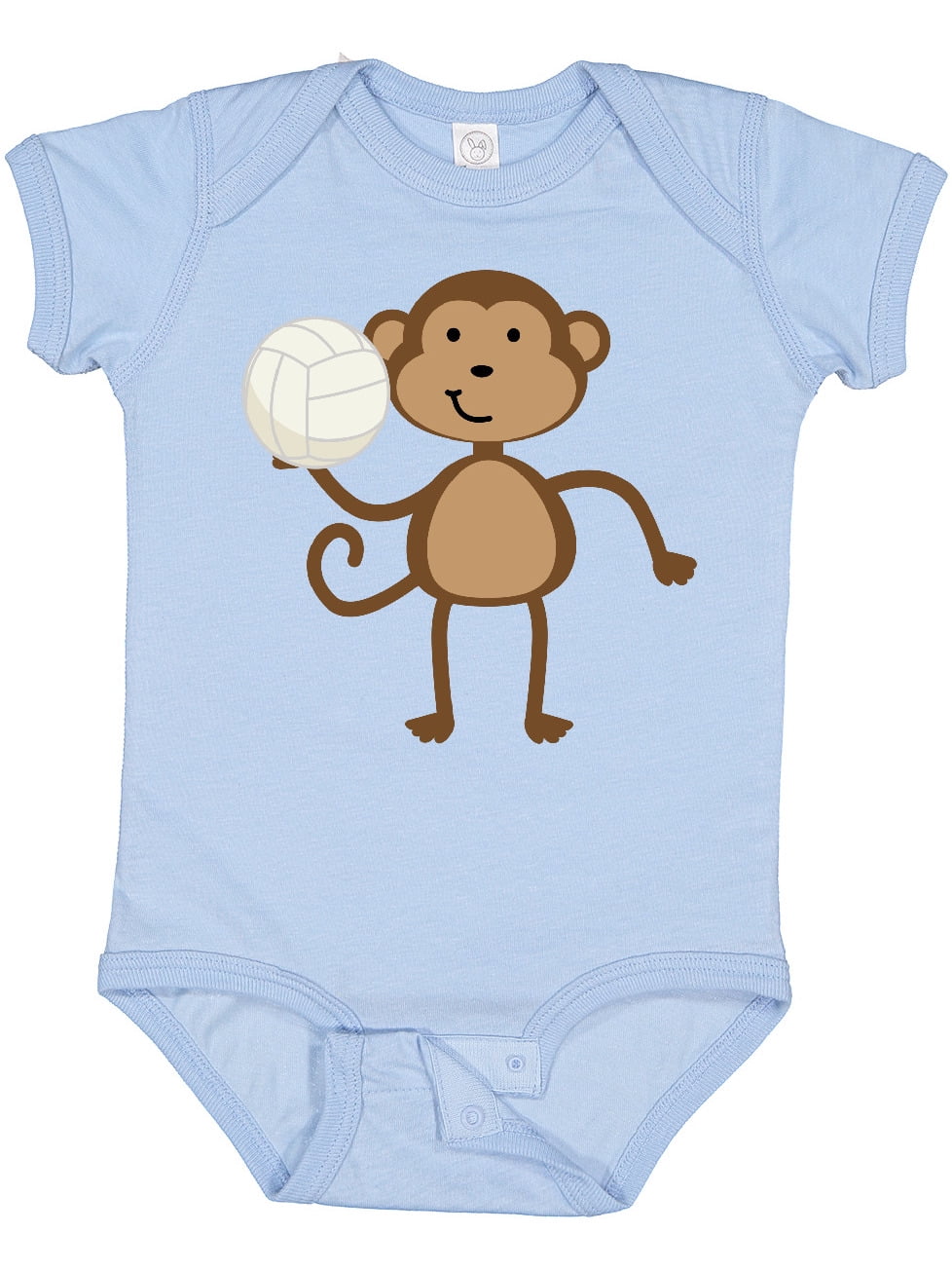 Inktastic Volleyball Monkey Boy Boys Baby Bodysuit - Walmart.com