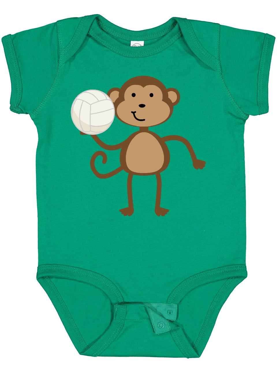 Inktastic Volleyball Monkey Boy Boys Baby Bodysuit - Walmart.com