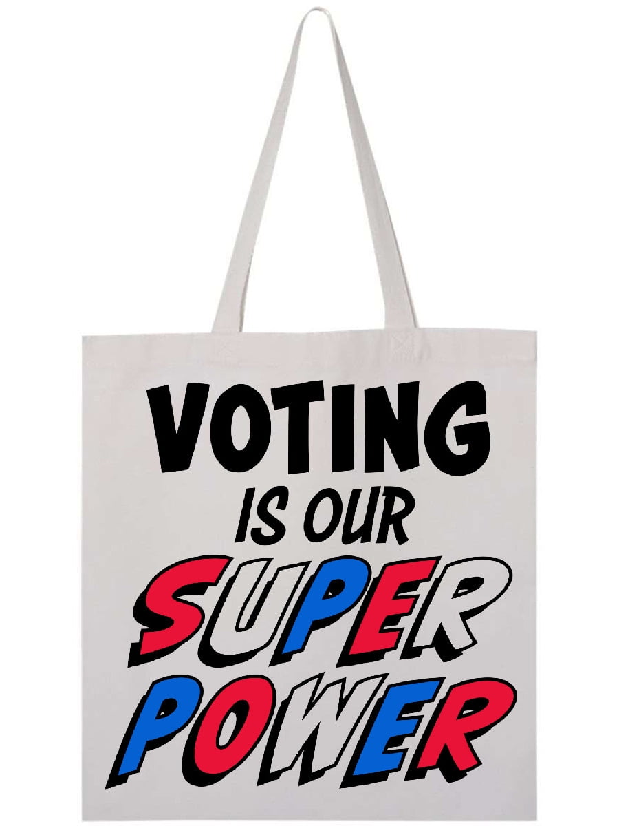 Inktastic Voting is Our Superpower Tote Bag - Walmart.com