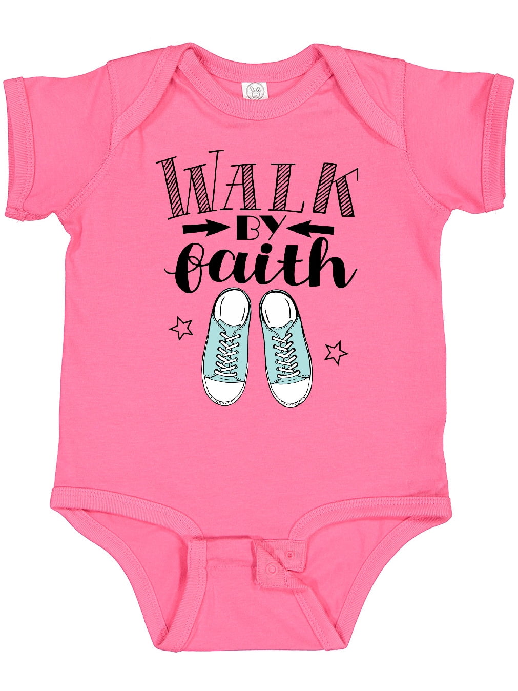 Inktastic Walk by Faith Quote Boys or Girls Baby Bodysuit - Walmart.com