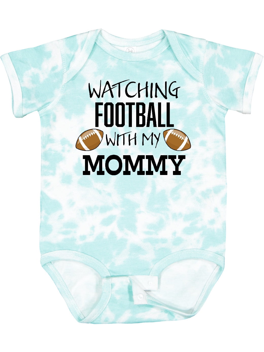 Inktastic Watching Football with My Mommy Boys or Girls Baby Bodysuit ...
