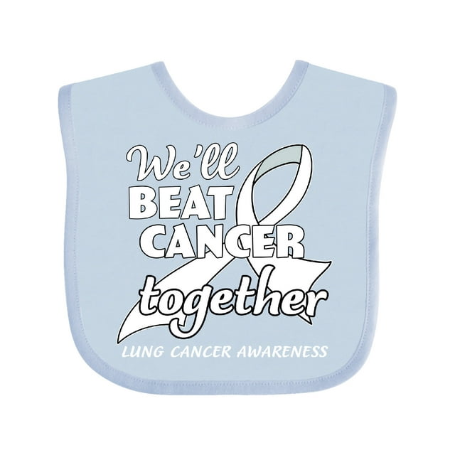 Inktastic We'll Beat Cancer Together- Lung Cancer Awareness Boys or Girls Baby Bib - Walmart.com