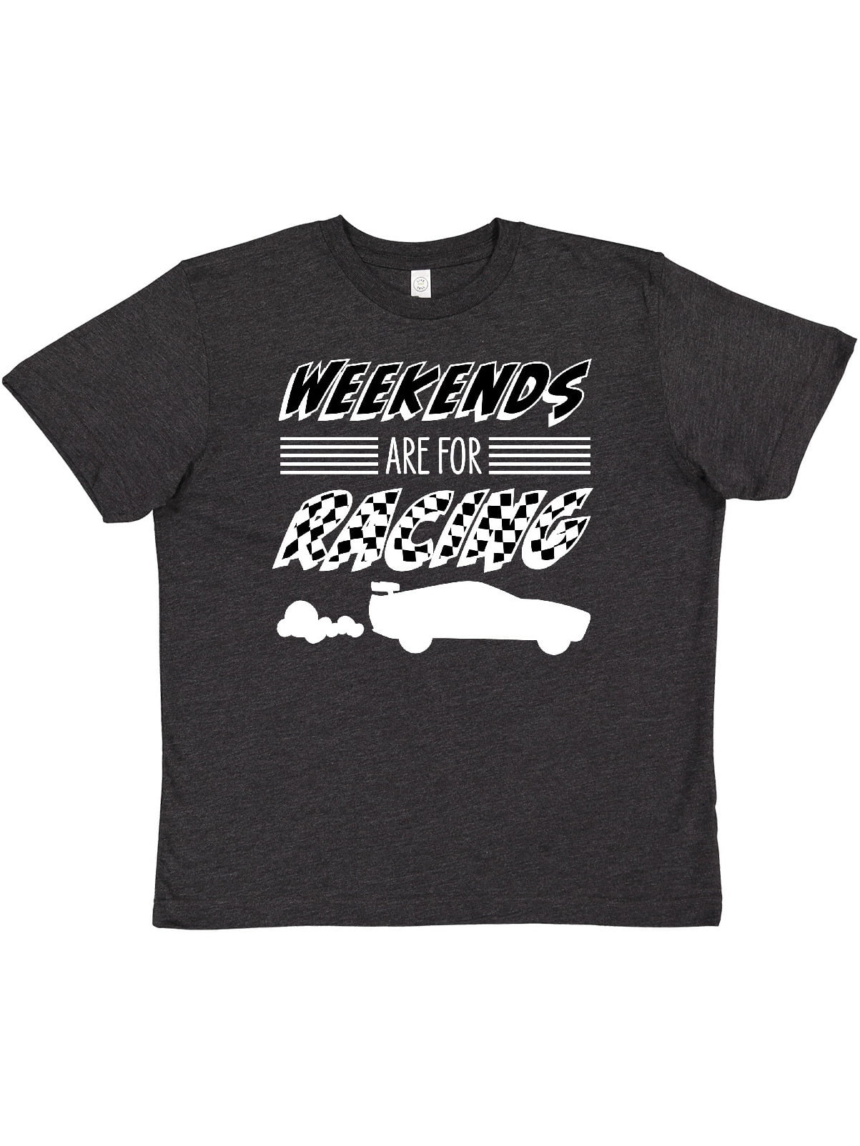 Inktastic Weekends Are for Racing Race Car Silhouette and Racing Flag ...