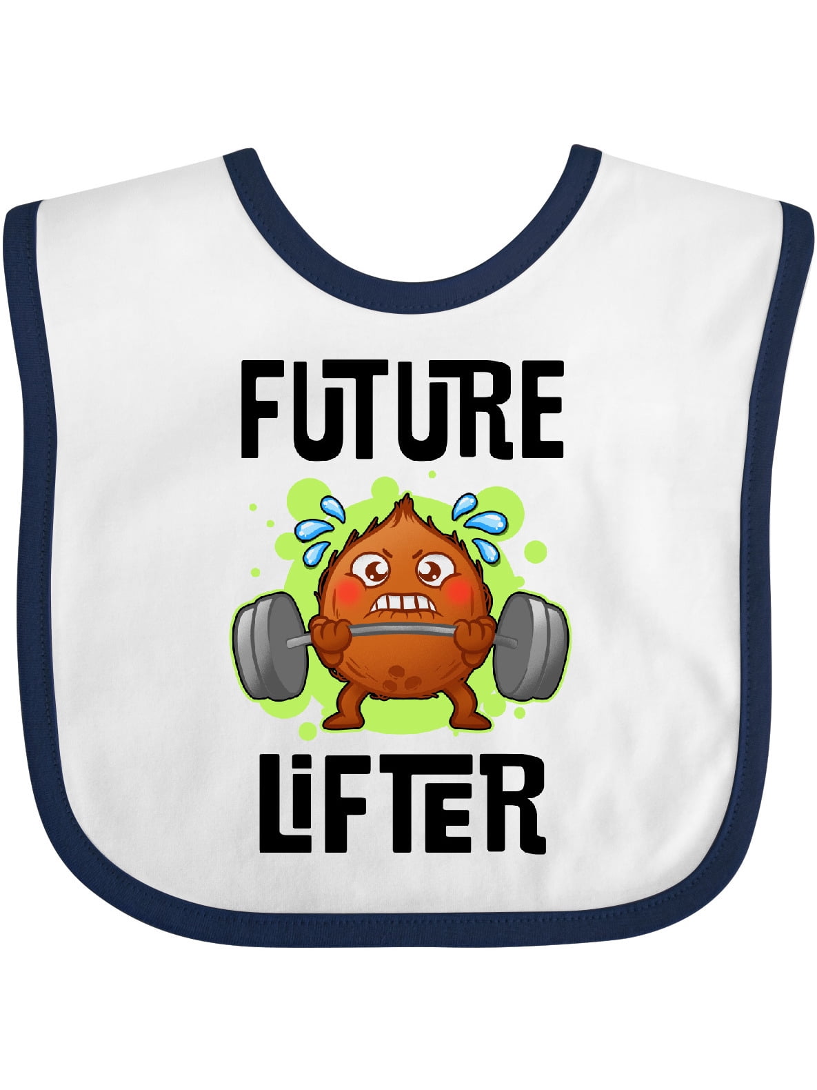 Inktastic Weightlifting Funny Future Lifter Boys or Girls Baby Bib ...
