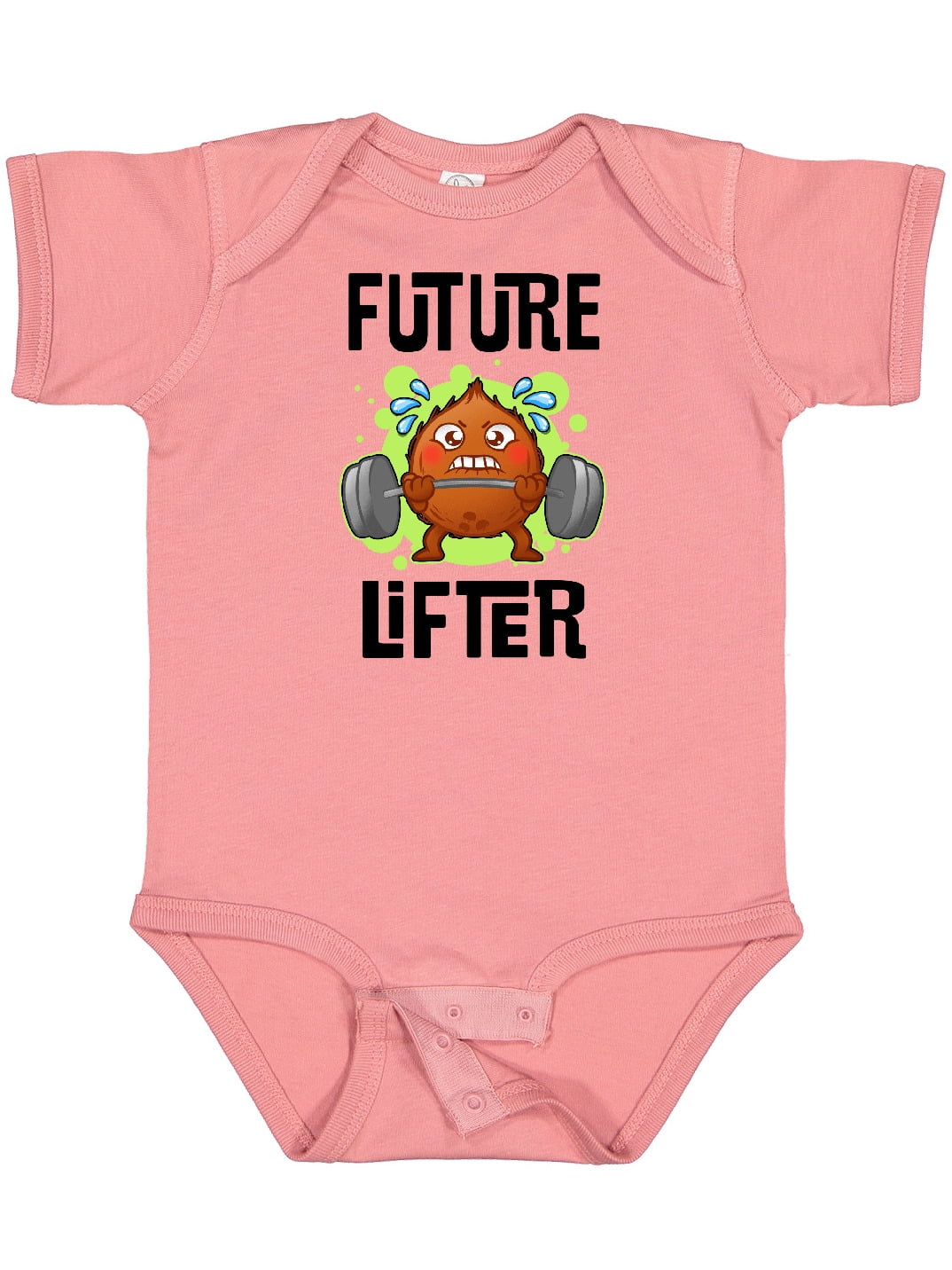 Inktastic Weightlifting Funny Future Lifter Boys or Girls Baby Bodysuit ...