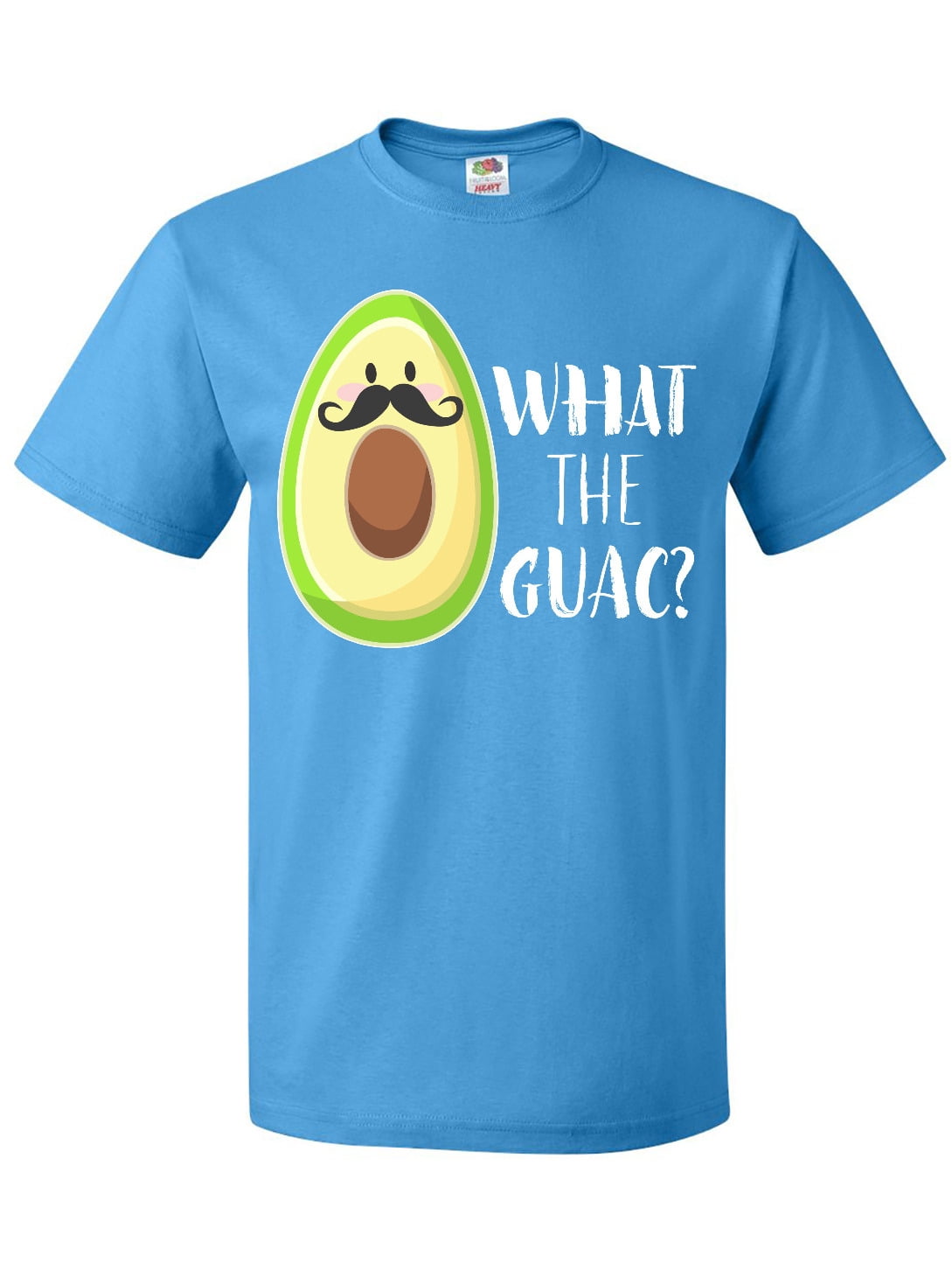 Inktastic What the Guac? Avocado with Mustache T-Shirt - Walmart.com