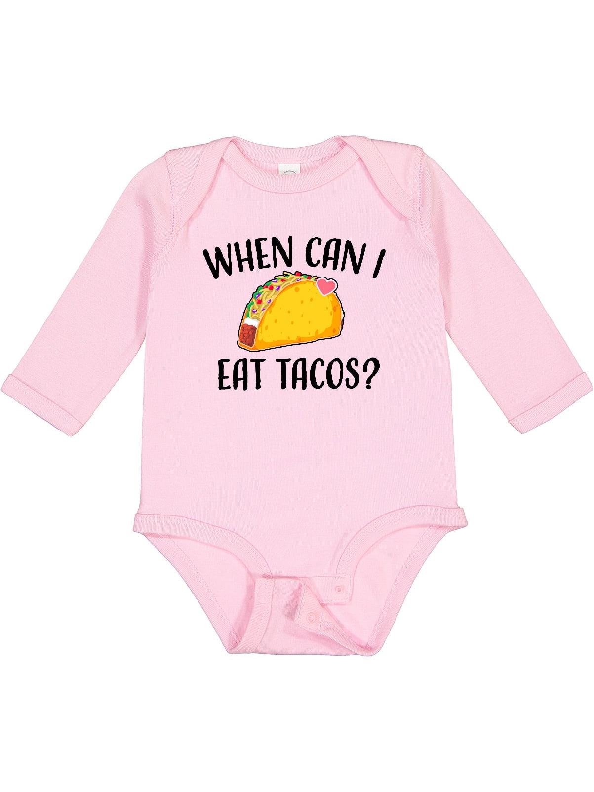 Inktastic When Can I Eat Tacos Baby Boys or Girls Long Sleeve Baby ...
