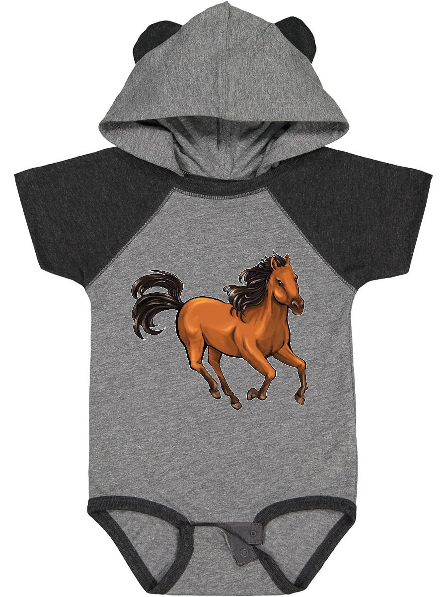 Inktastic Wild Mustang Horse Galloping Boys or Girls Baby Bodysuit ...