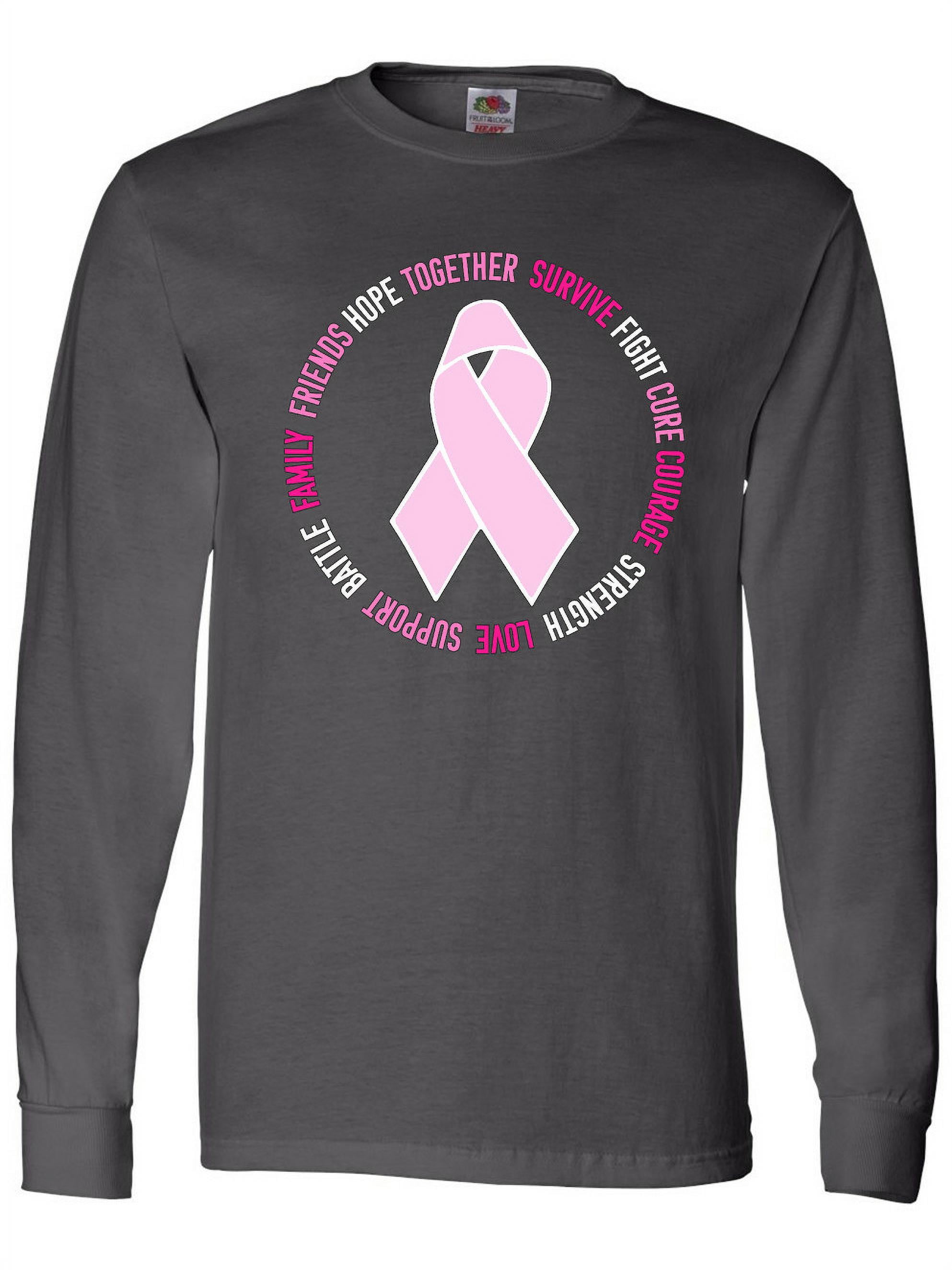 Inktastic Word Circle-Breast Cancer Awareness Long Sleeve T-Shirt - Walmart.com