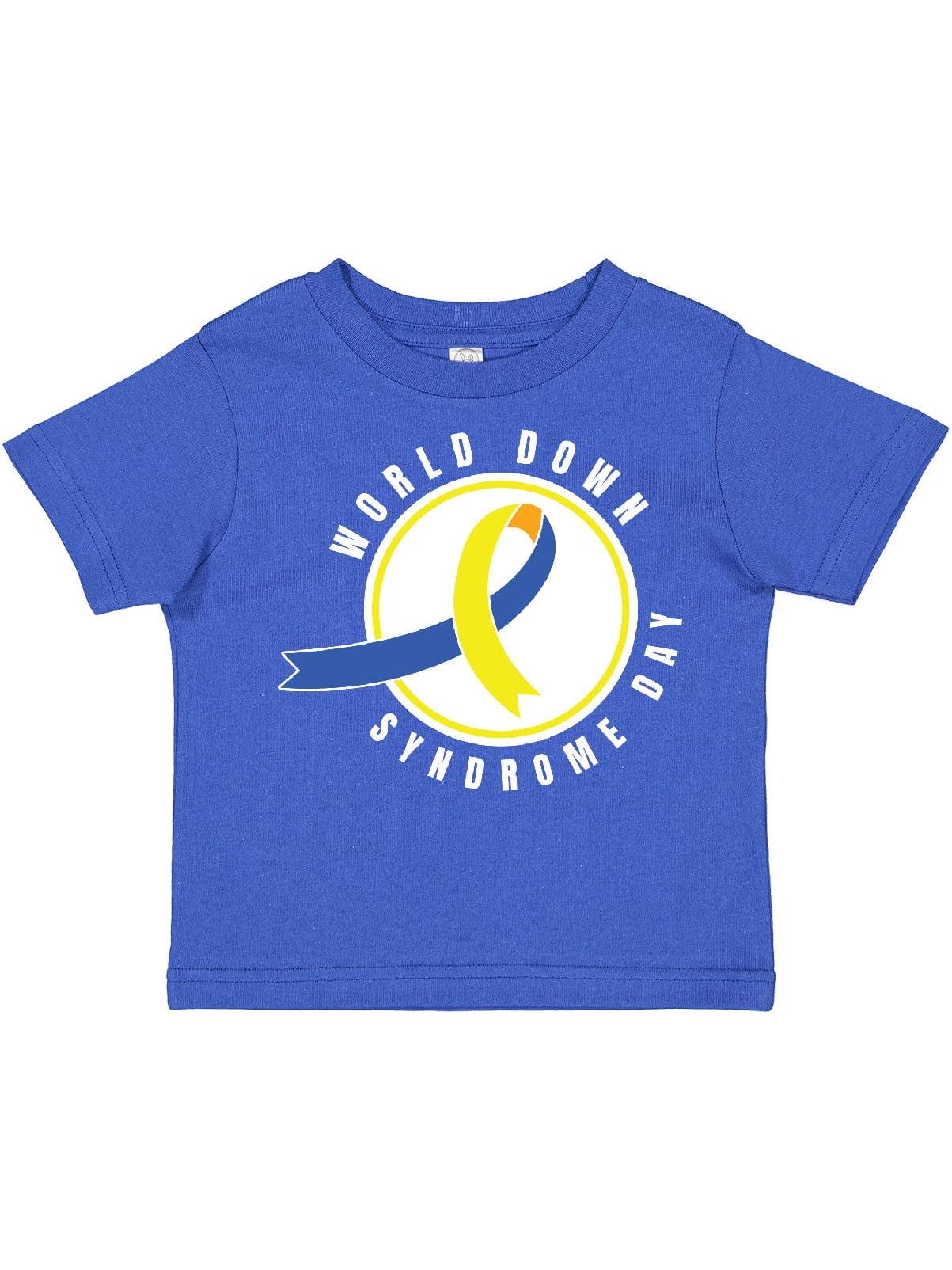 Inktastic World Down Syndrome Day with Yellow and Blue Ribbon Boys or Girls Toddler T-Shirt ...