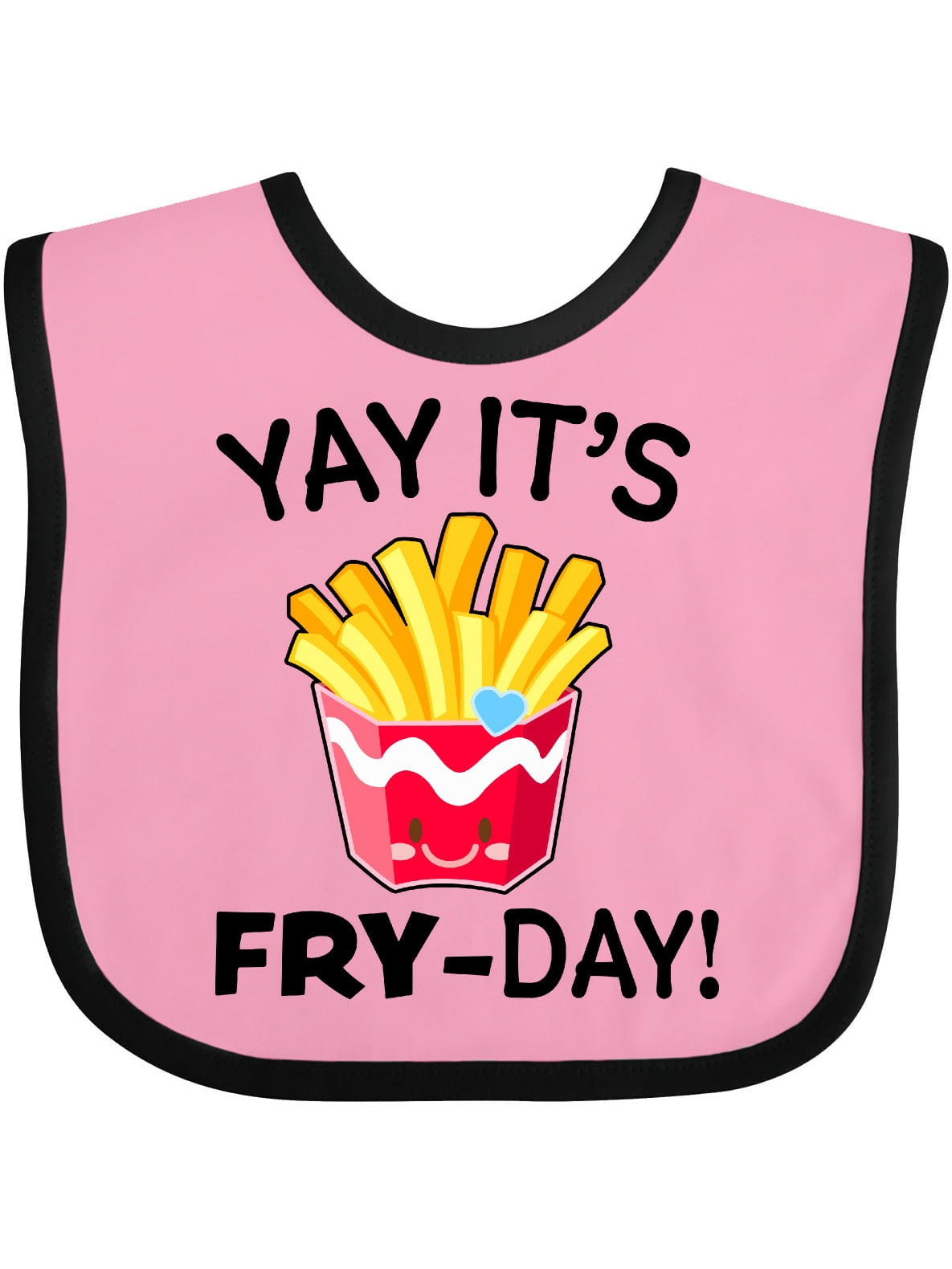 Inktastic Yay Its Fry Day with Cute French Fries Boys or Girls Baby Bib ...