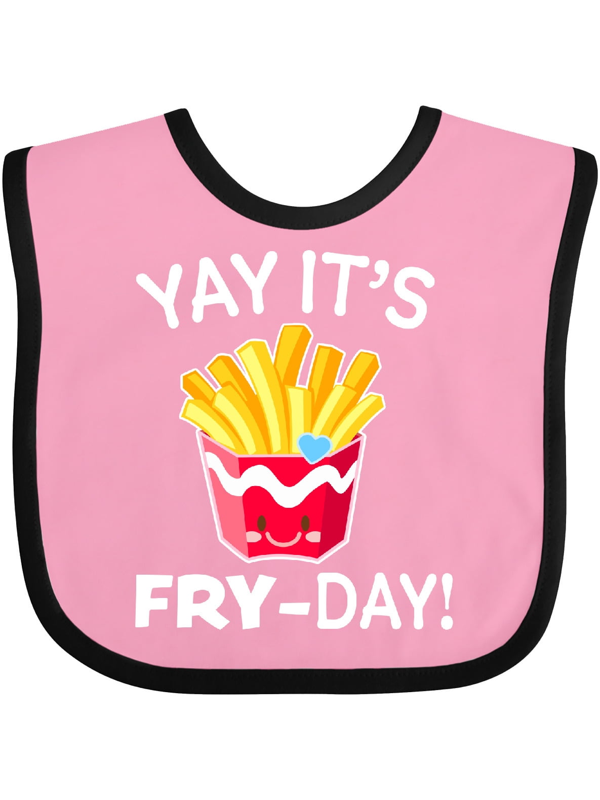 Inktastic Yay Its Fry Day with Cute French Fries Boys or Girls Baby Bib ...