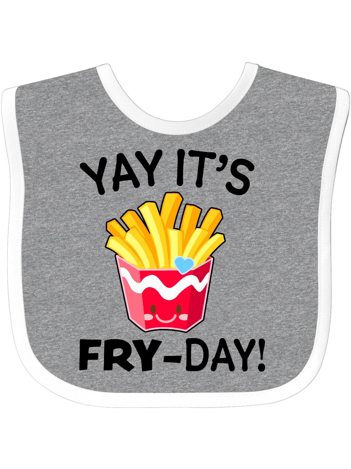 Inktastic Yay Its Fry Day with Cute French Fries Boys or Girls Baby Bib ...