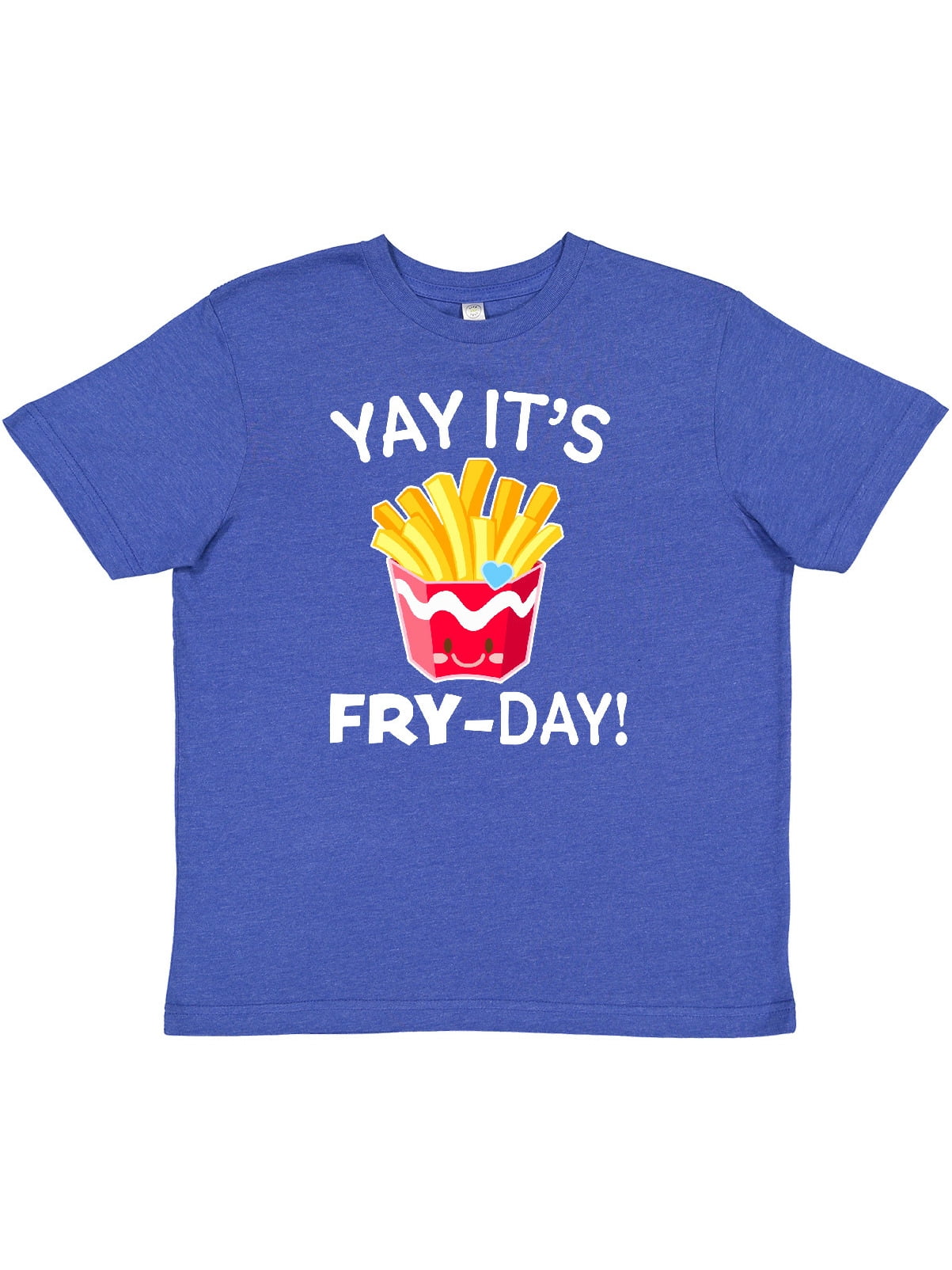 Inktastic Yay Its Fry Day with Cute French Fries Youth T-Shirt ...
