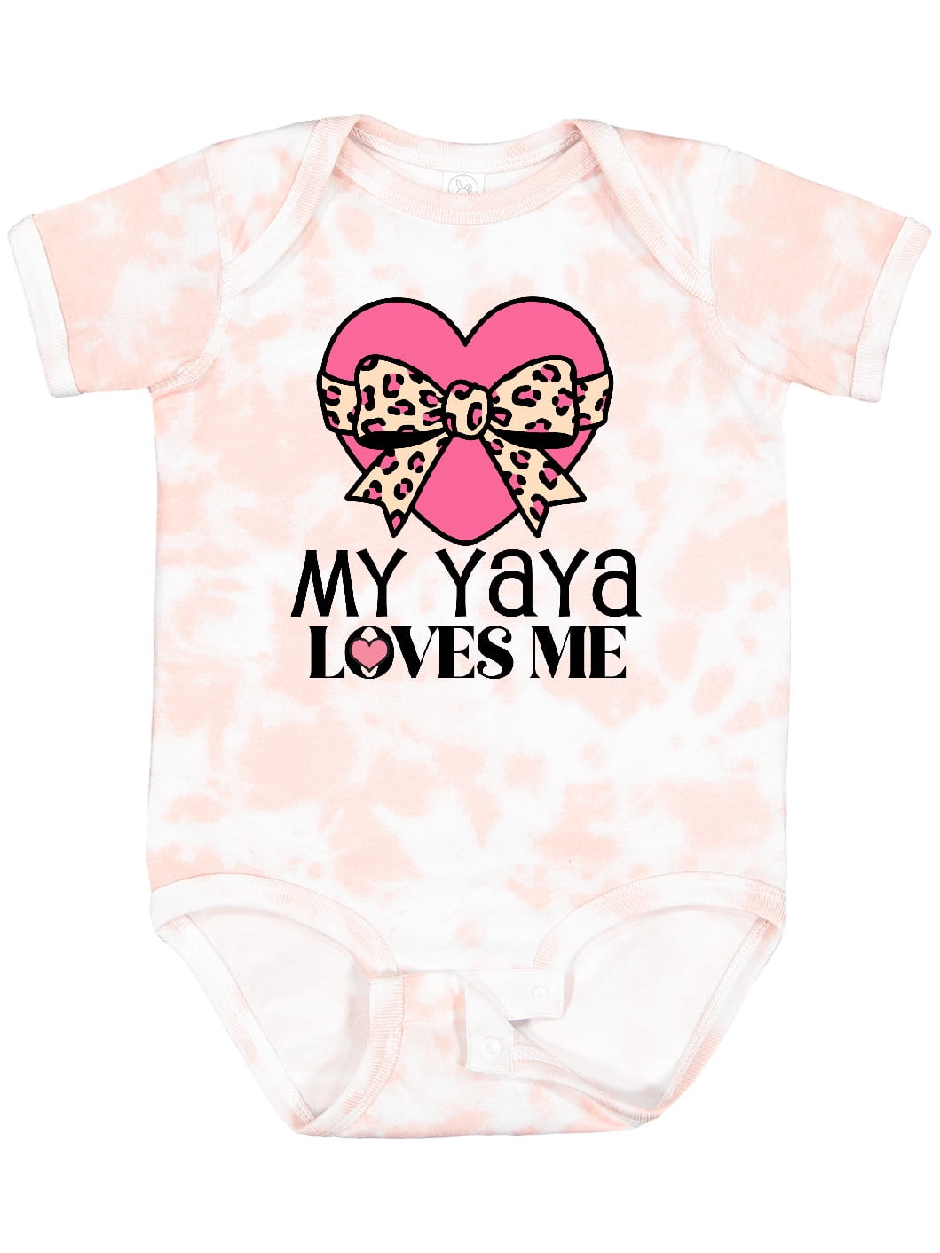 Inktastic Yaya Loves Me Girls Valentine Grandchild Girls Baby Bodysuit ...