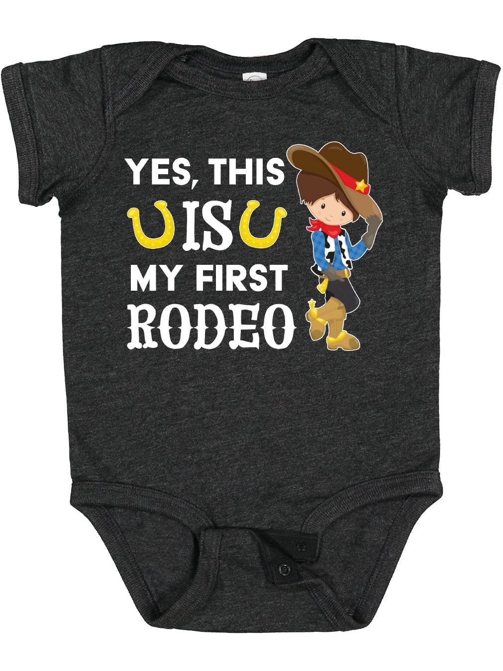 Inktastic Yes, This is My First Rodeo- Cowboy in Hat and Boots Boys ...