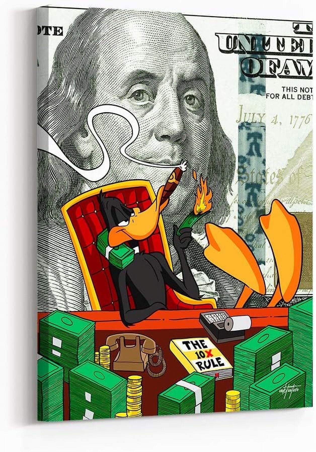 Inktuitive 10x Inspirational Wall Art | Duck Money Modern Canvas Print ...