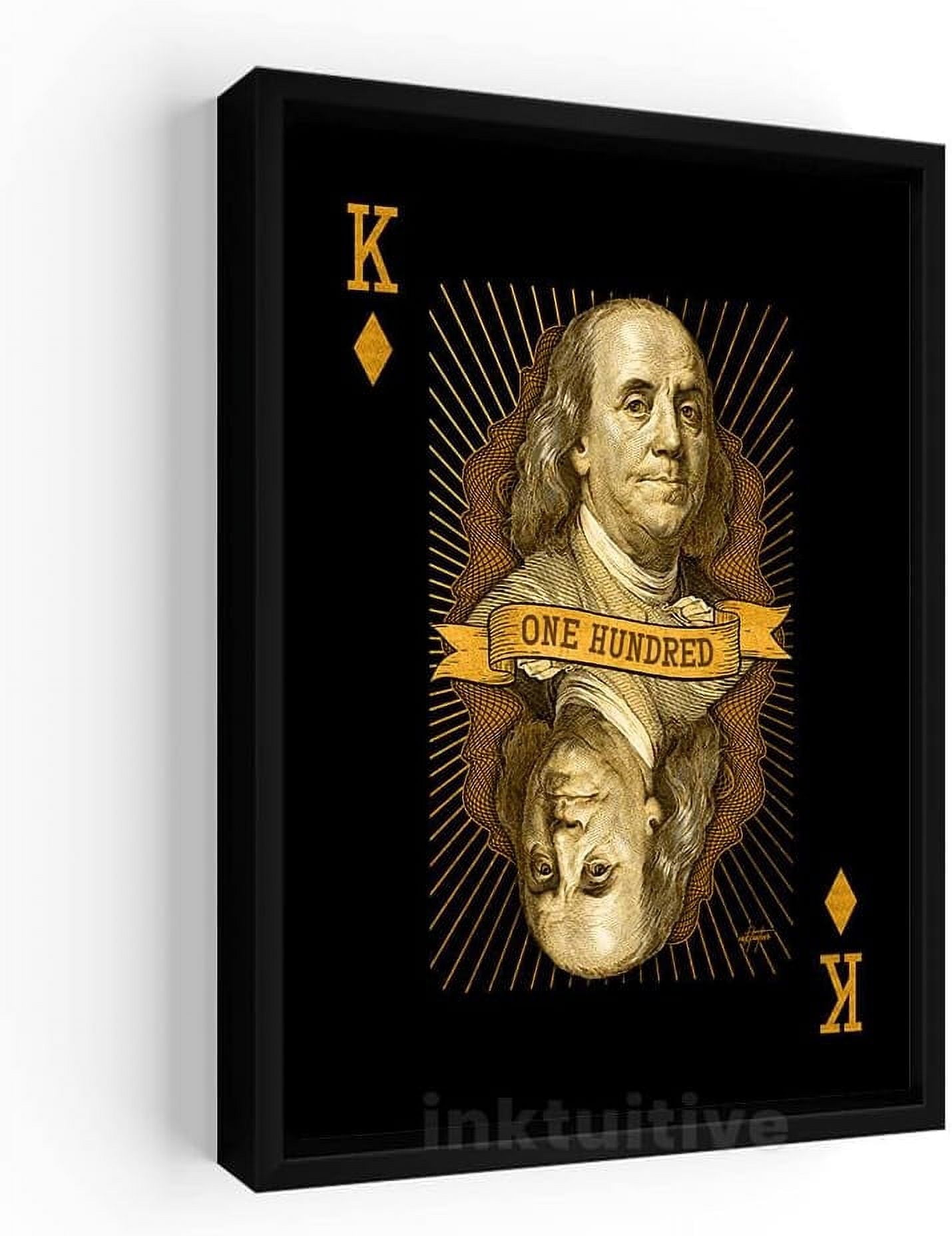 Inktuitive 'King Benjamin' Money Inspirational Canvas Wall Art | 16 x ...