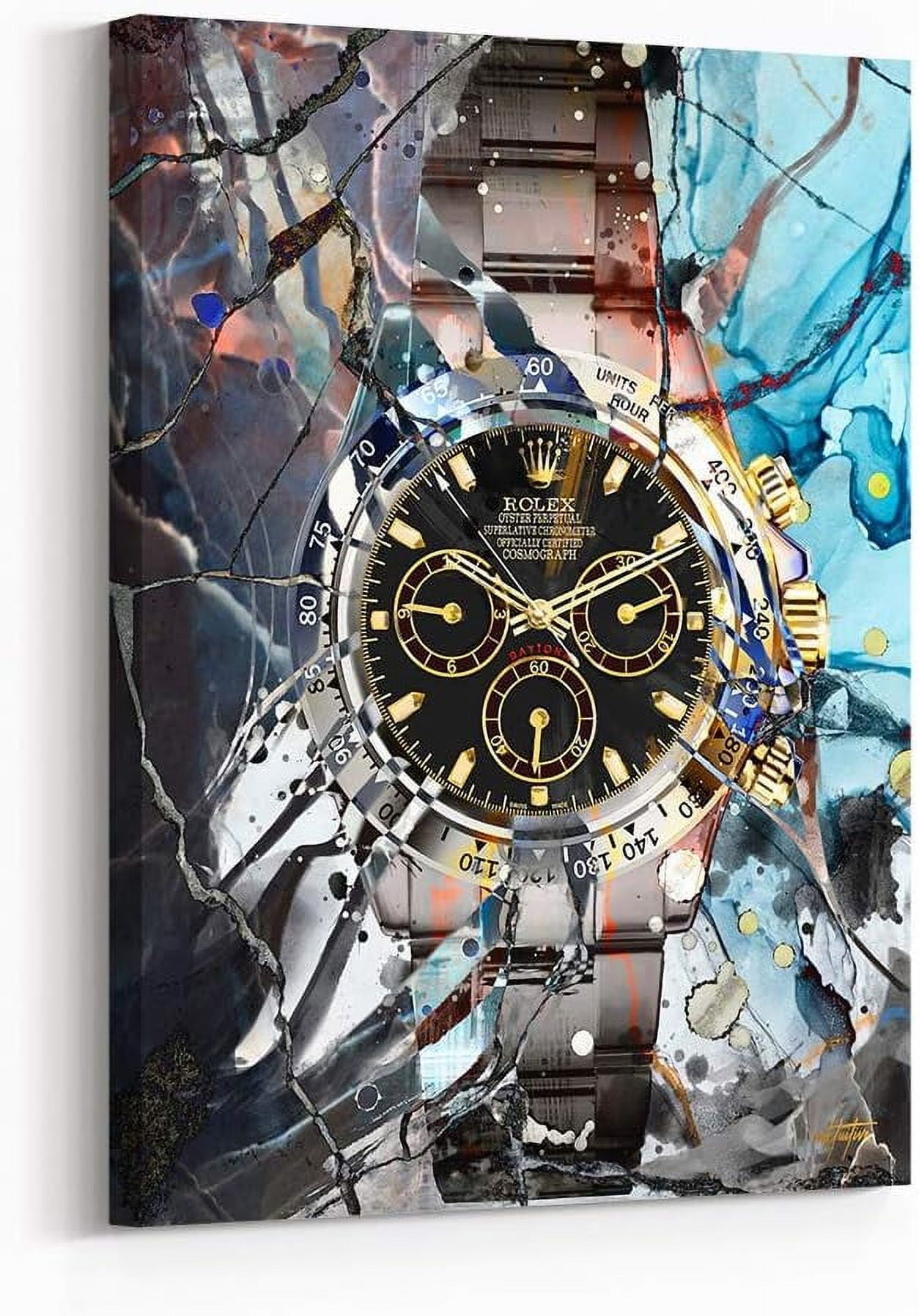 Inktuitive 'Oyster Time’ Wall Art | Rolex Watch Motivational Canvas ...
