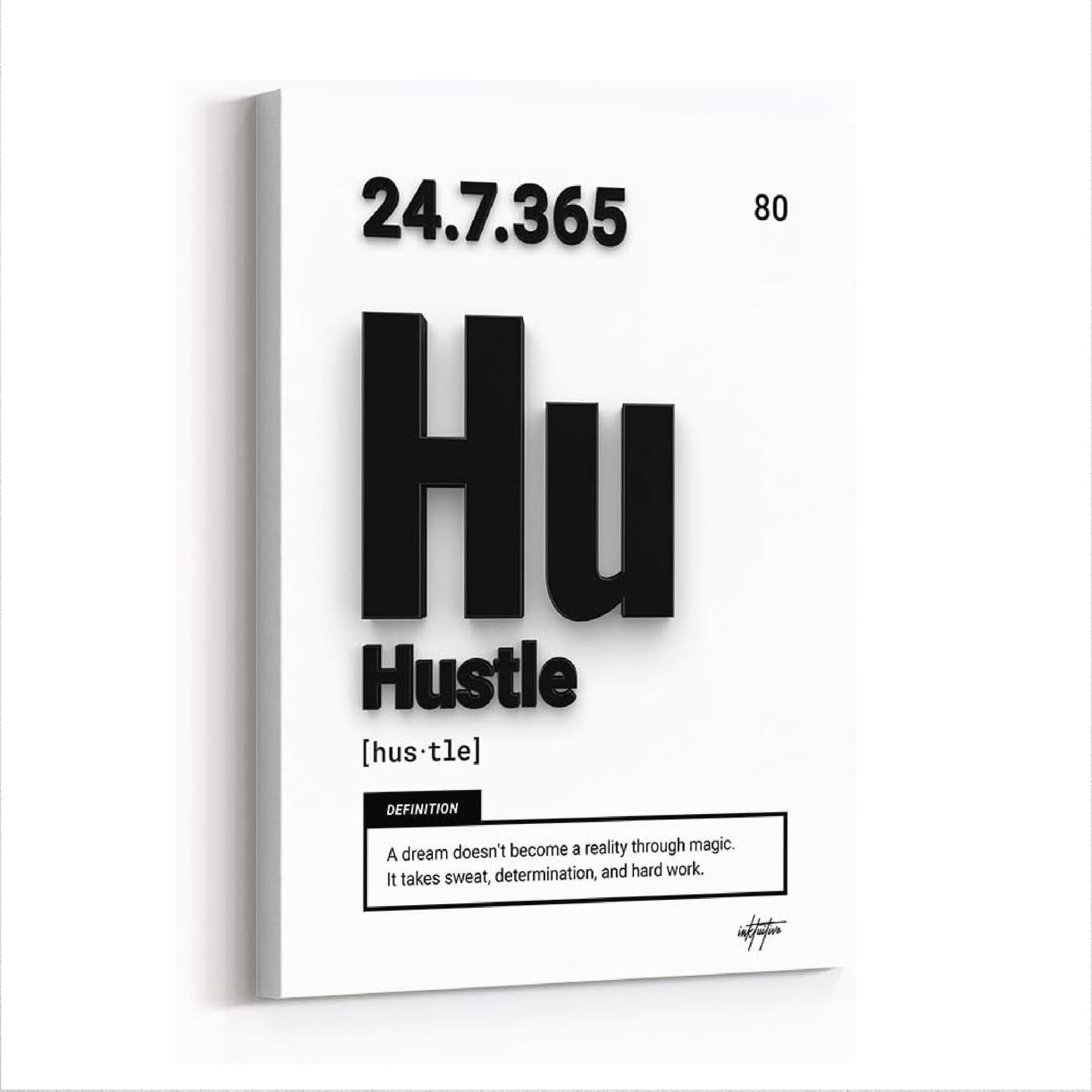 Inktuitive 'Periodic Hustle' Inspirational Wall Art | Motivational Wall ...