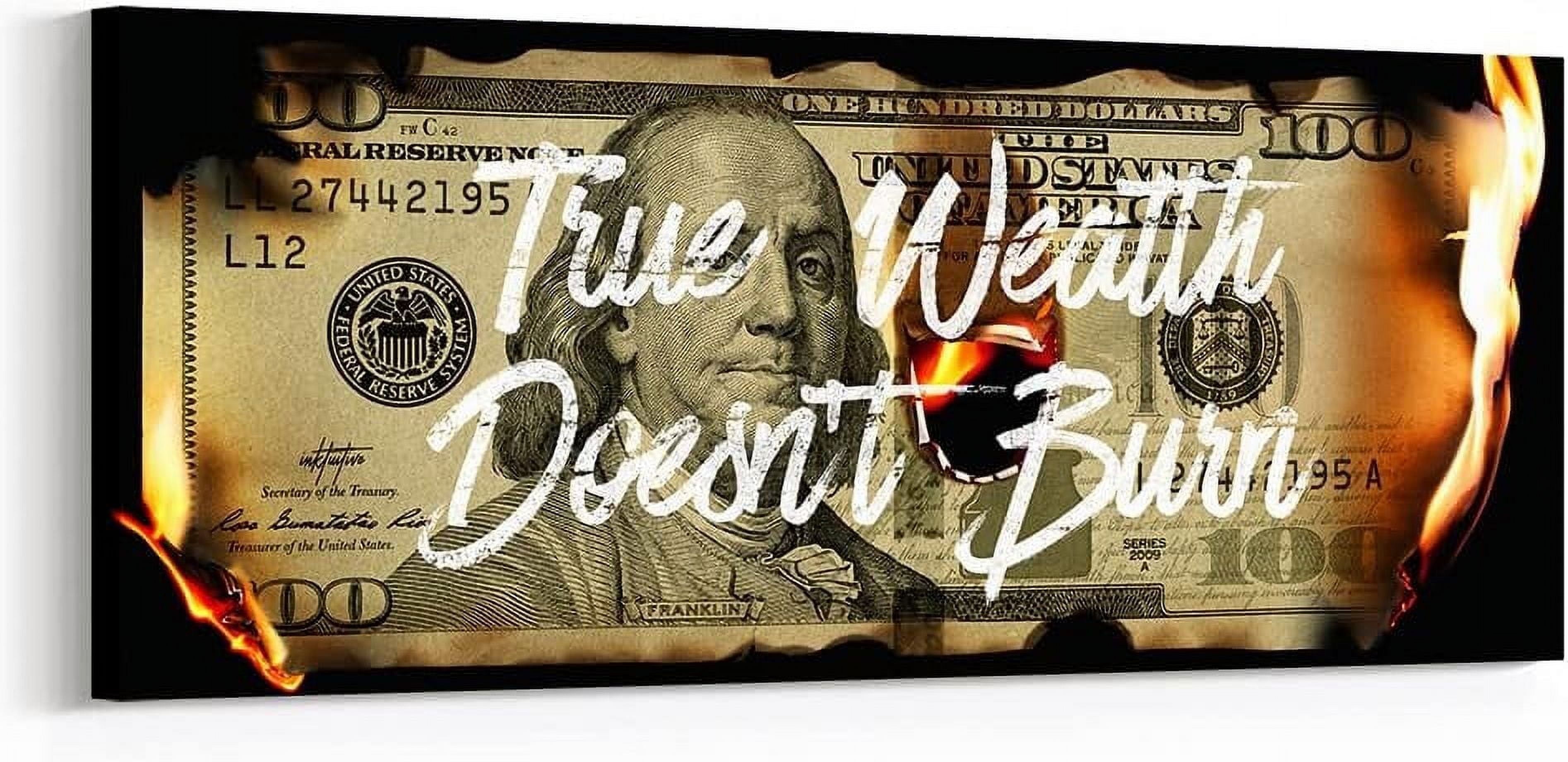 Inktuitive 'True Wealth' Inspirational Canvas Wall Art | Motivational ...