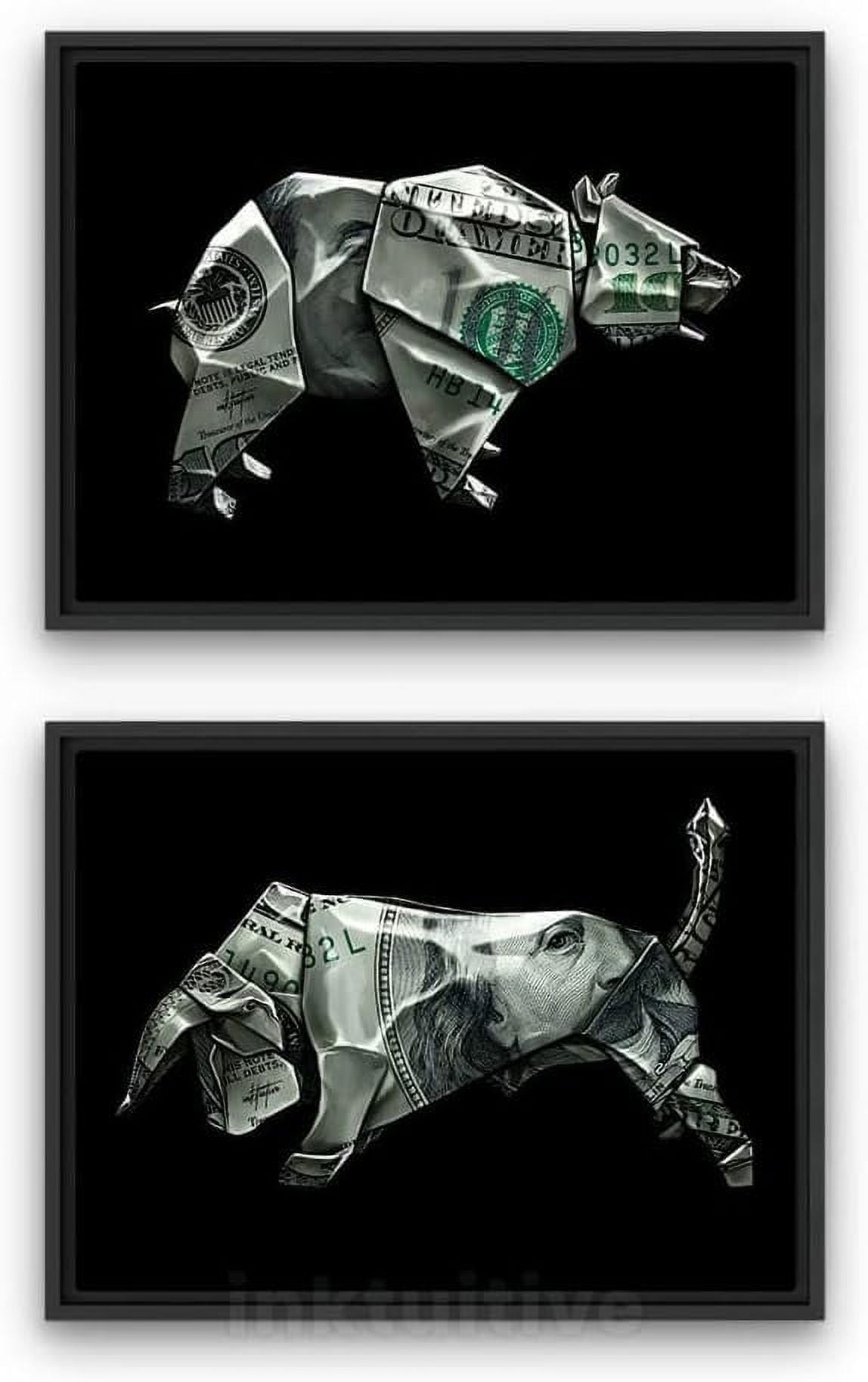 Inktuitive 'Wall Street Origami' Money Inspirational Wall Street Art ...