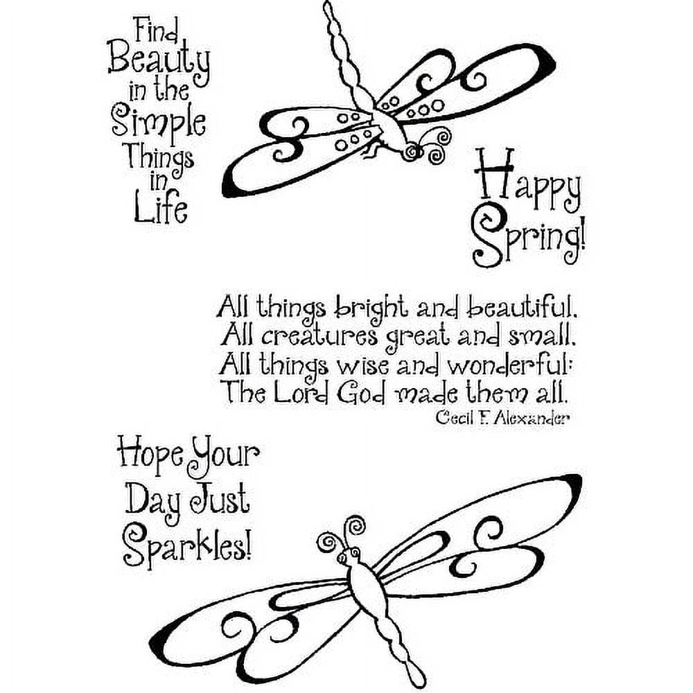 Inky Antics Clear Stamp Set-Swirly Dragonflies - Walmart.com