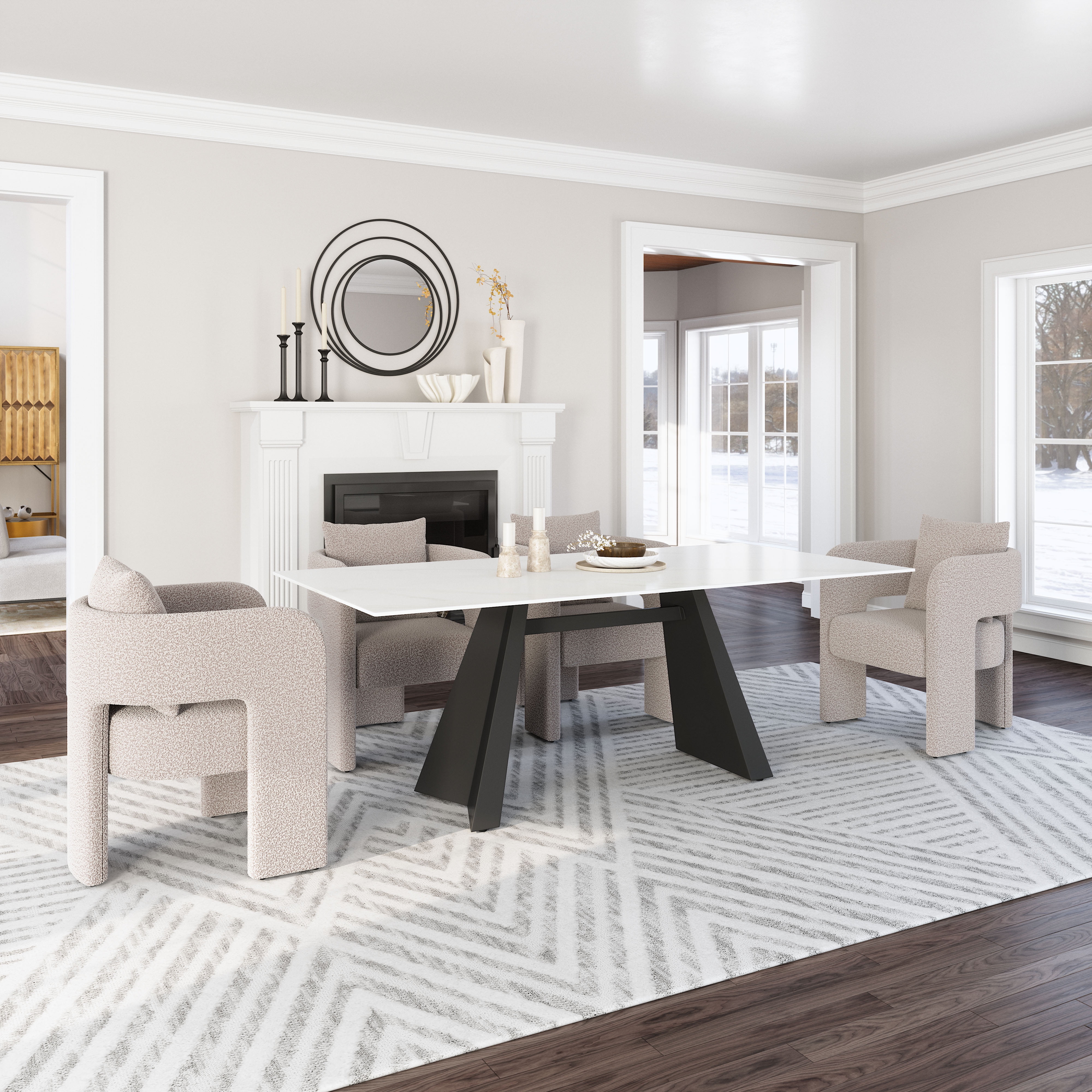 Inky Dining Table White - Walmart.com