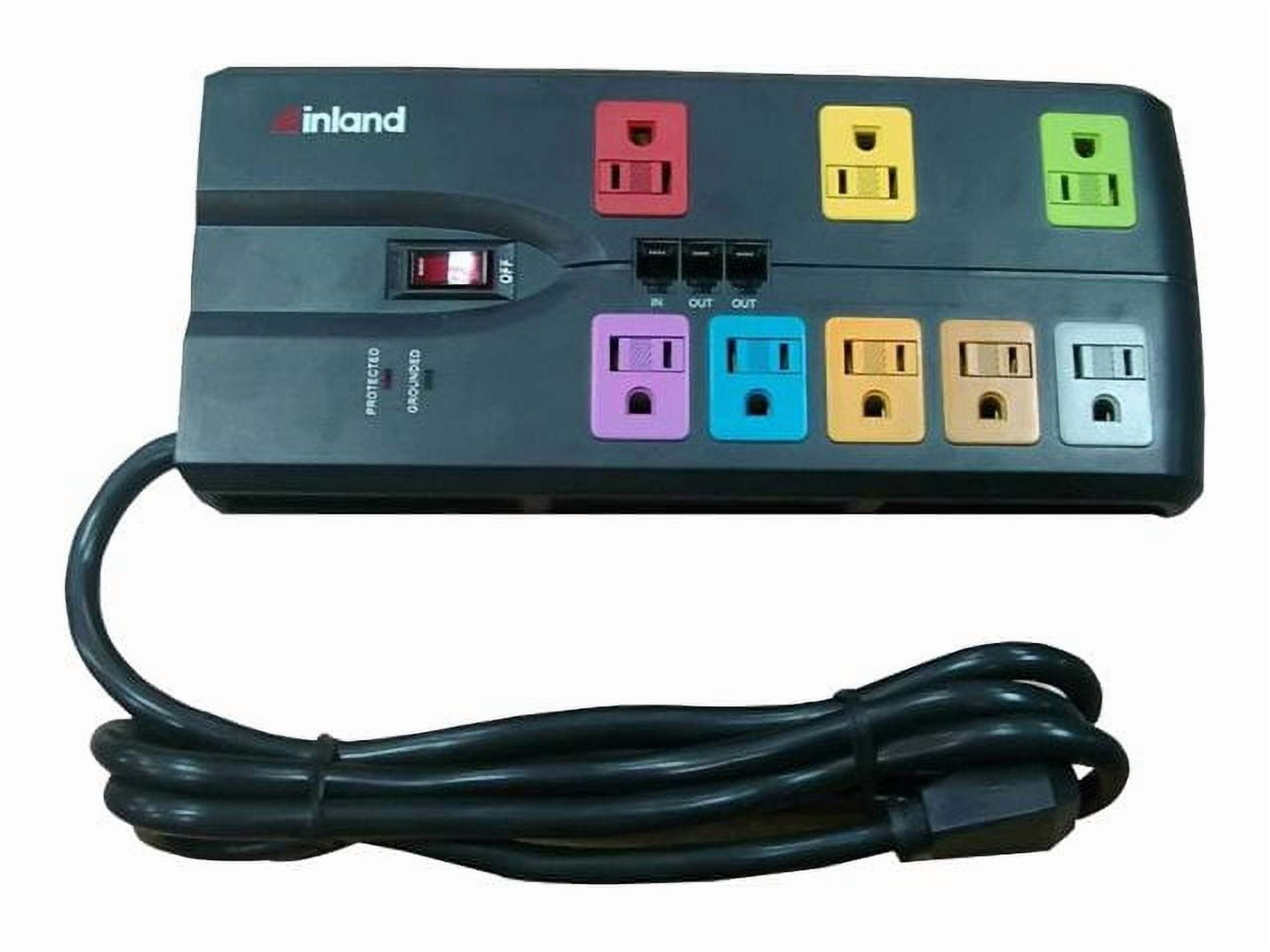 Inland SurgeGuard 3600J - Surge protector - output connectors: 8 ...
