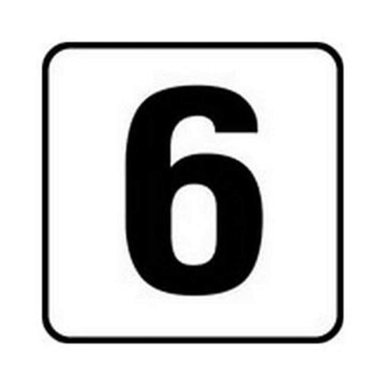 Inlays 6 Number Only 6 x 6 in. Vinyl 4 in. Numbers Stickon - Walmart.com