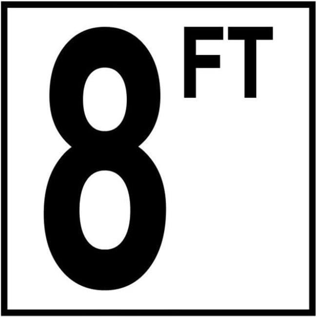 Inlays CC620080 6 in. No Skid Ceramic 5 in. Numbers 1.5 in. Letters FT ...
