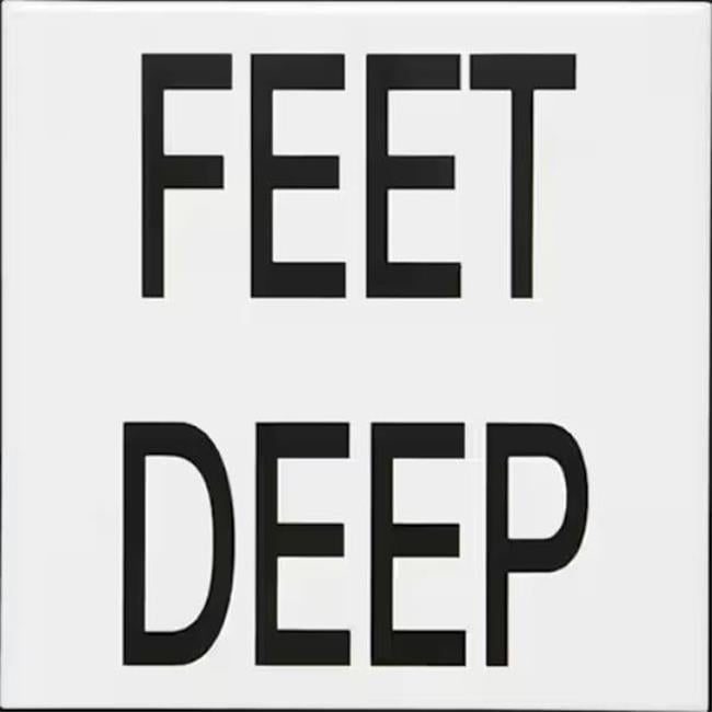 Inlays C611530 6 in. Smooth Ceramic Feet Deep Tile with 2 in. Letters ...