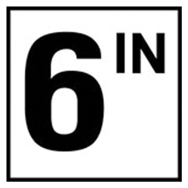 Inlays C610506 6 x 6 in. Smooth Ceramic 4 in. Numbers 1.5 in. Letters ...