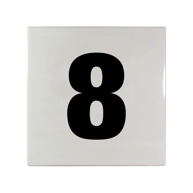 Inlays C611080 6 in. Smooth Ceramic Tile - No. 8 - Walmart.com