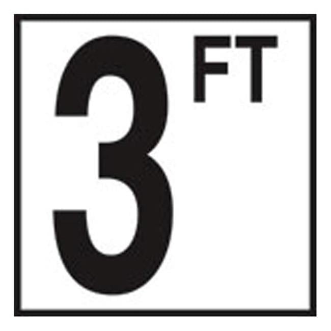 Inlays CC610030 6 x 6 in. Tile with 5 in. Number 3FT Smooth Ceramic ...