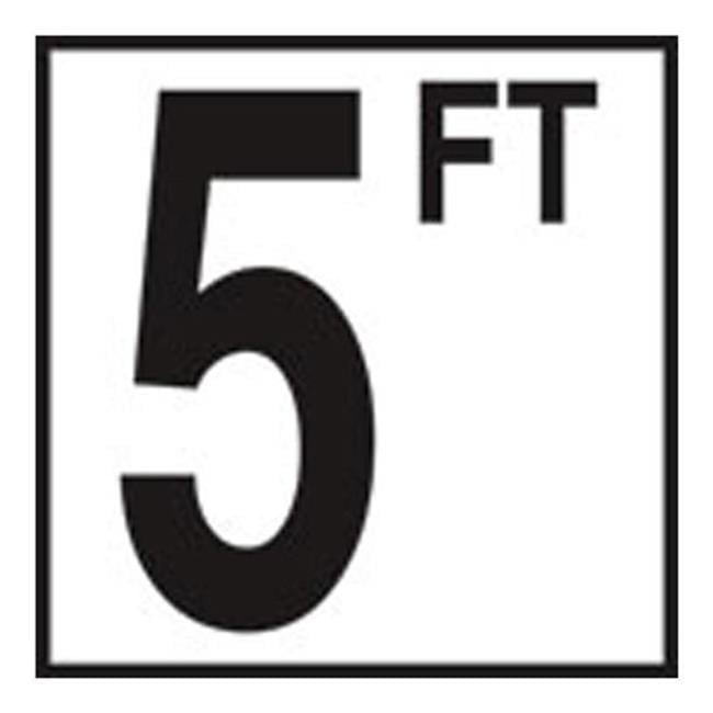Inlays CC610050 6 x 6 in. Tile with 5 in. Number 5FT Smooth Ceramic ...