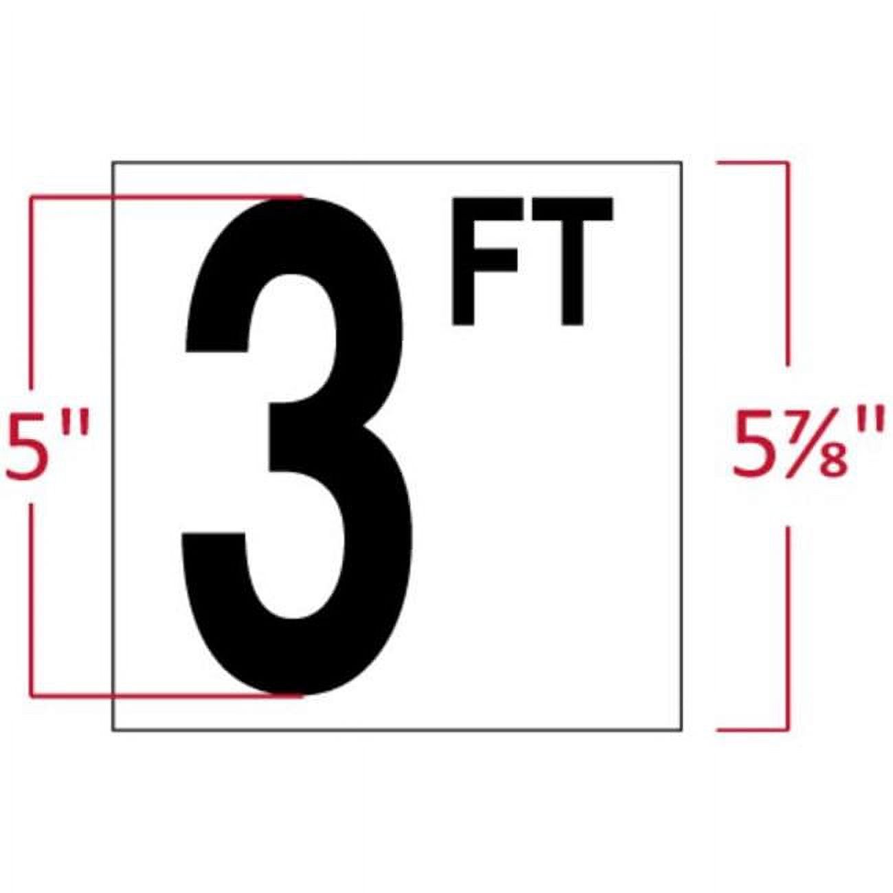 Inlays CC620094 6 x 6 in. & 12 ft. x 5 in. Numbers Non-Skid Ceramic ...