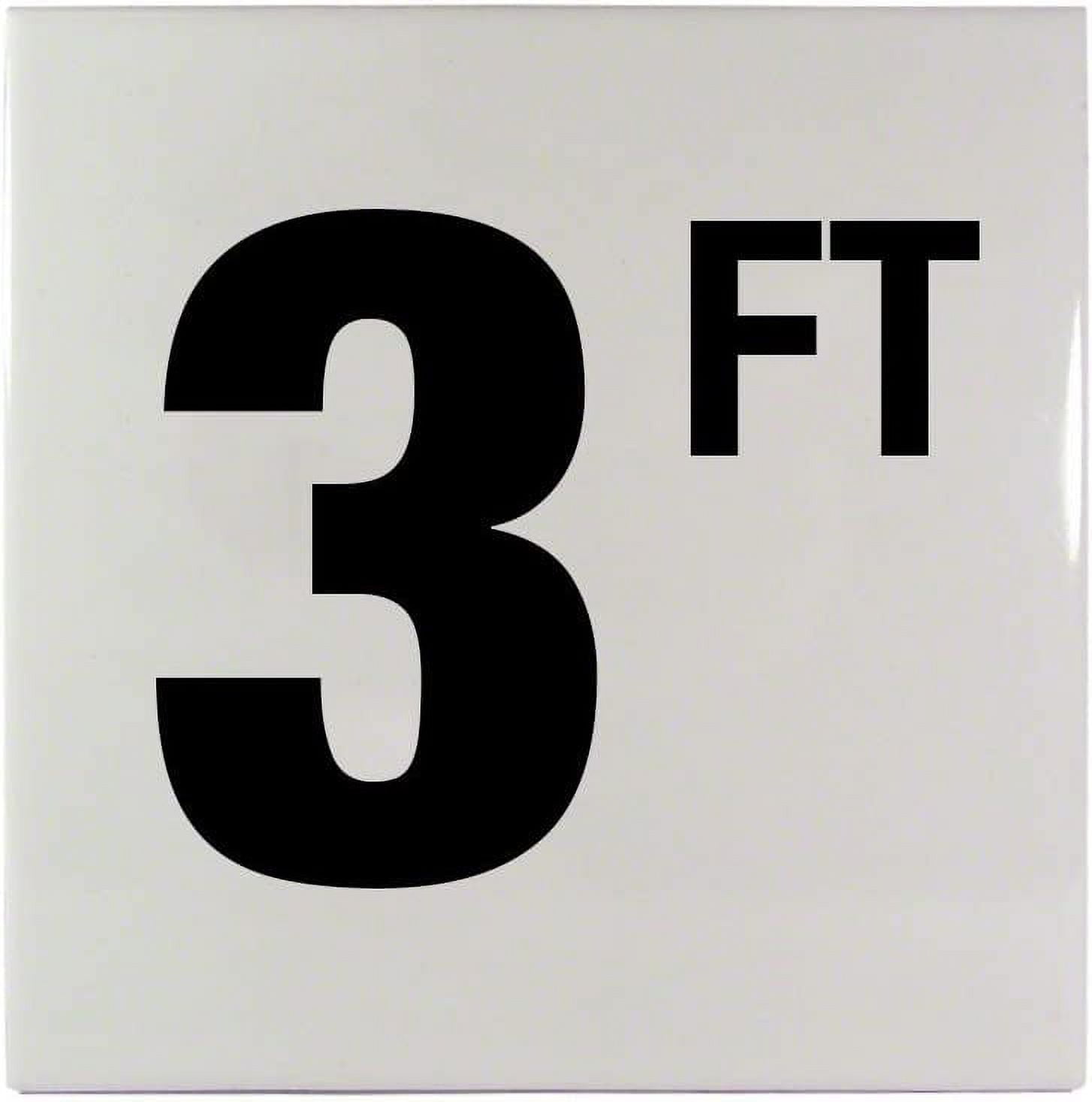 Inlays Ceramic Smooth 3 Ft Depth Marker 6"X6" For In-Ground Pool ...