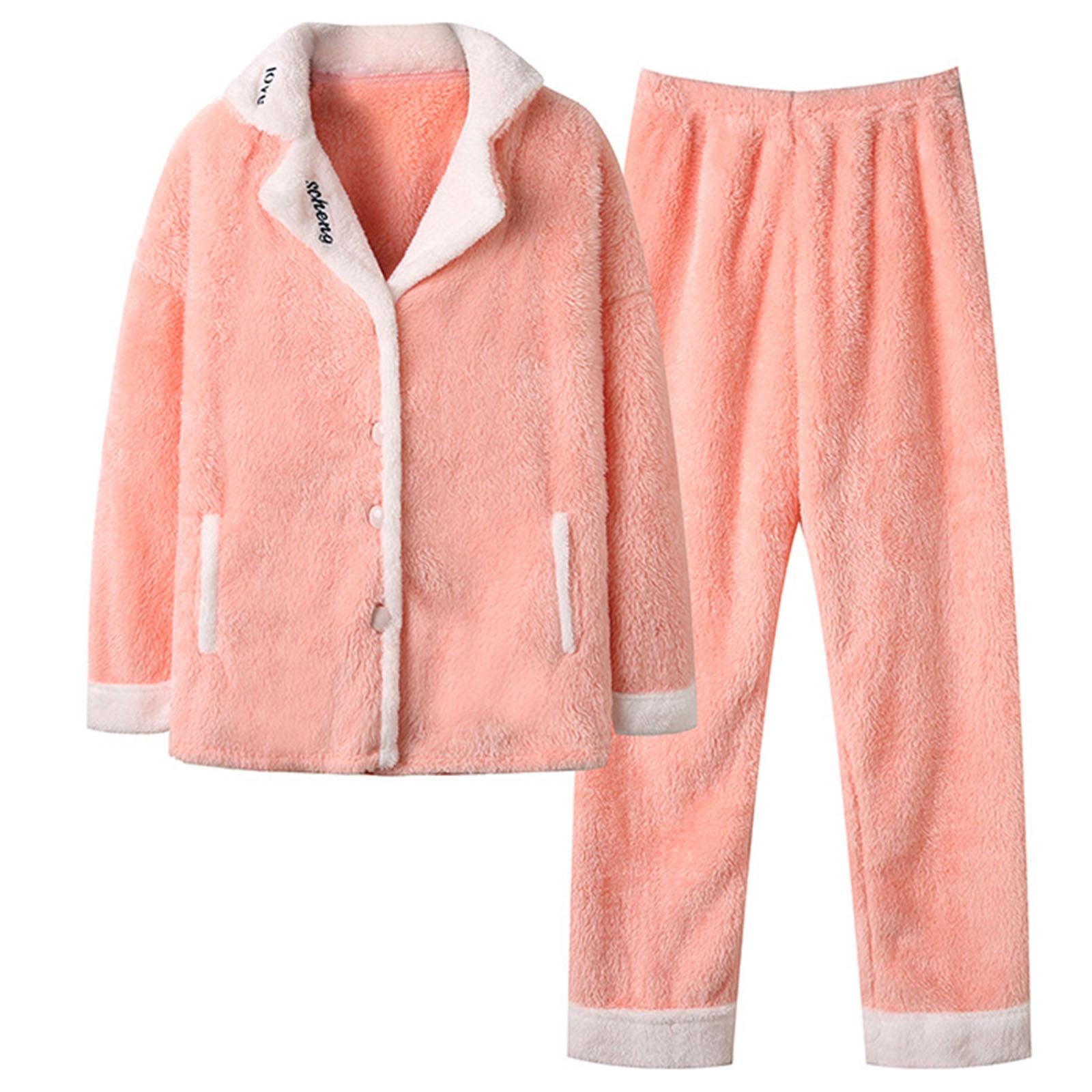 Inleife Big and Tall Pajama Sets for Women on Sale Women's Solid Color ...