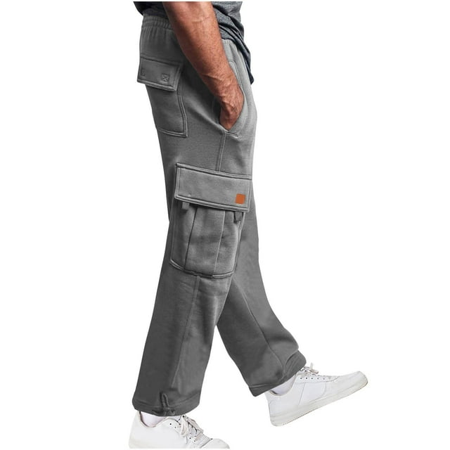 Inleife Comfy Pants for Men Casual Trousers High Waist Drawstring With ...