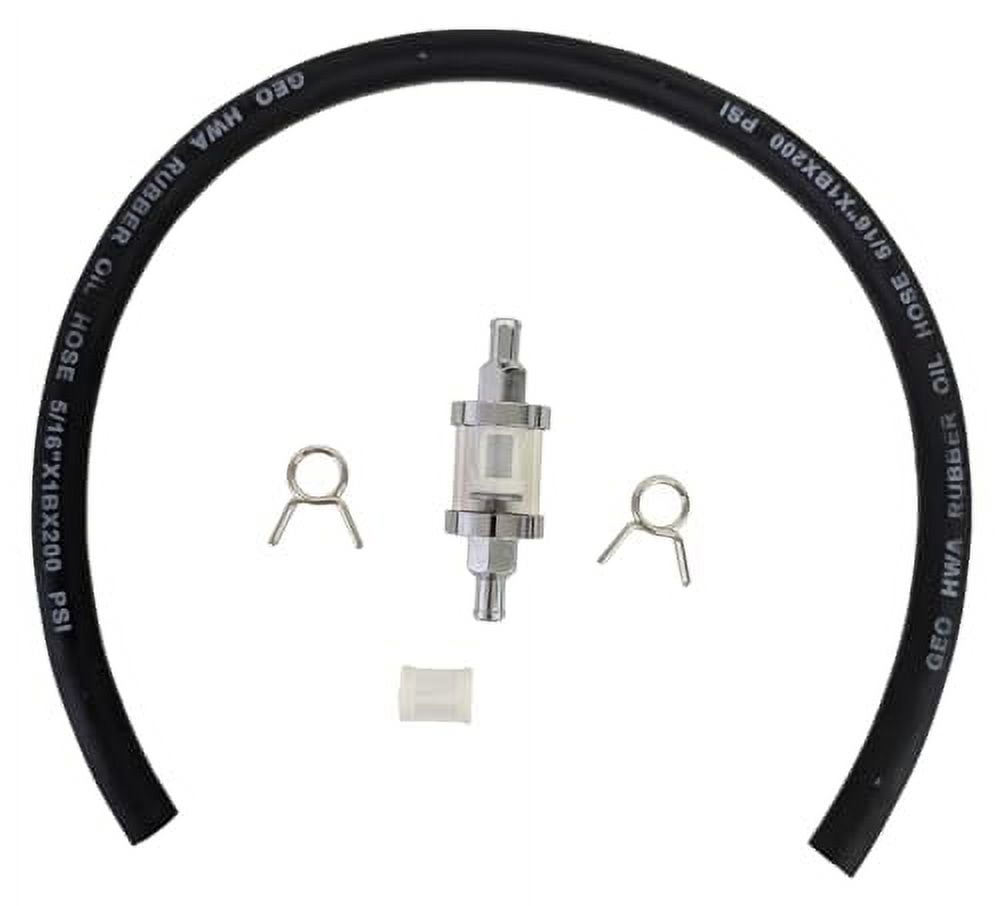 Inline 5/16" Fuel Filter With Line Glass Compatible with VT 600 700 750 ...