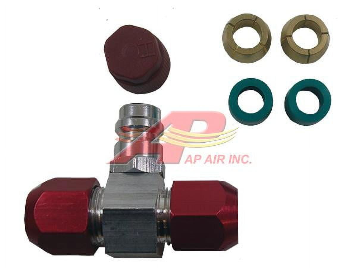 Inline #6 Compression Line Repair Kit with R134a High Side Service Port ...